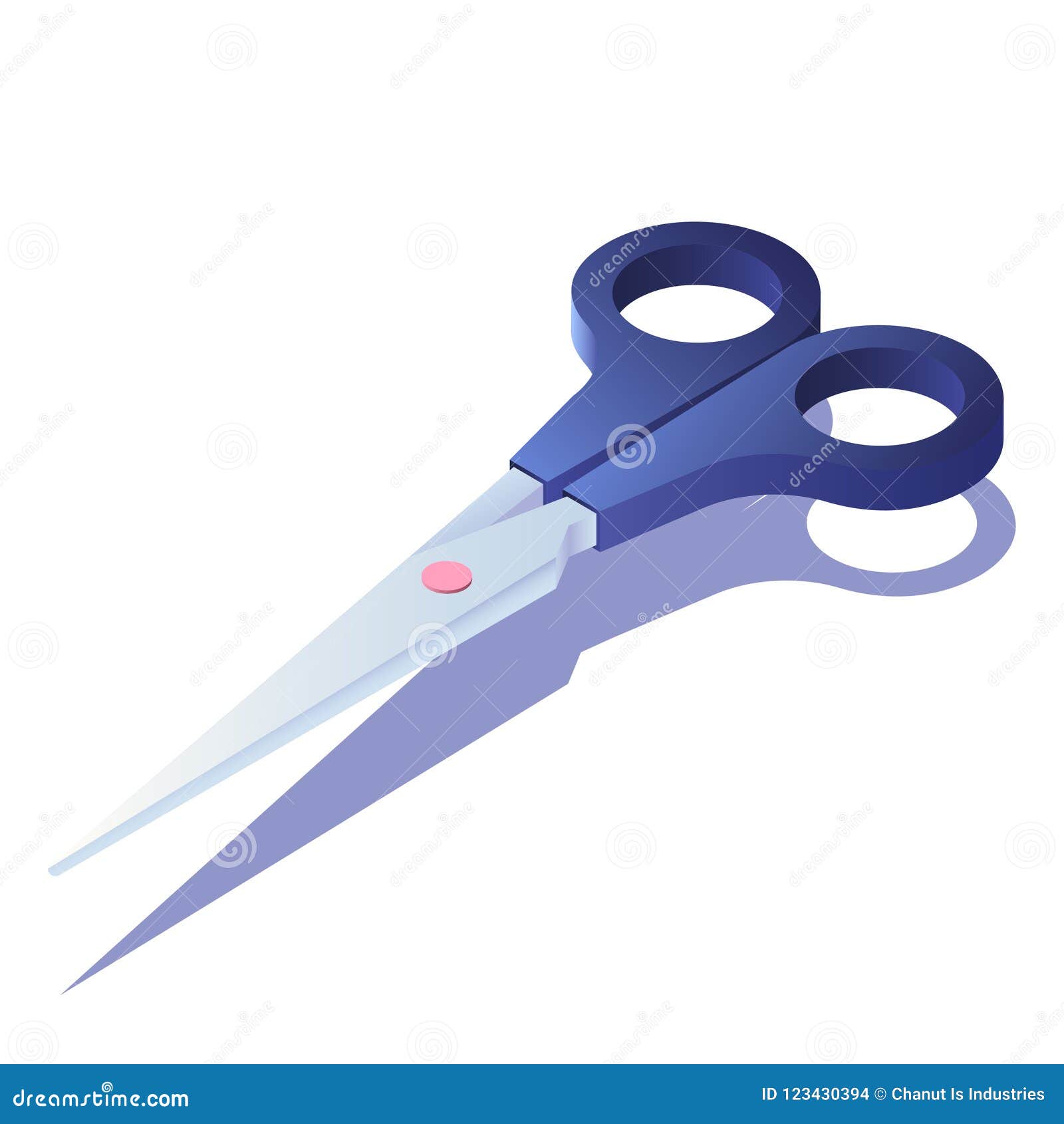Scissors Isometric Illustration Stock Vector - Illustration of office ...