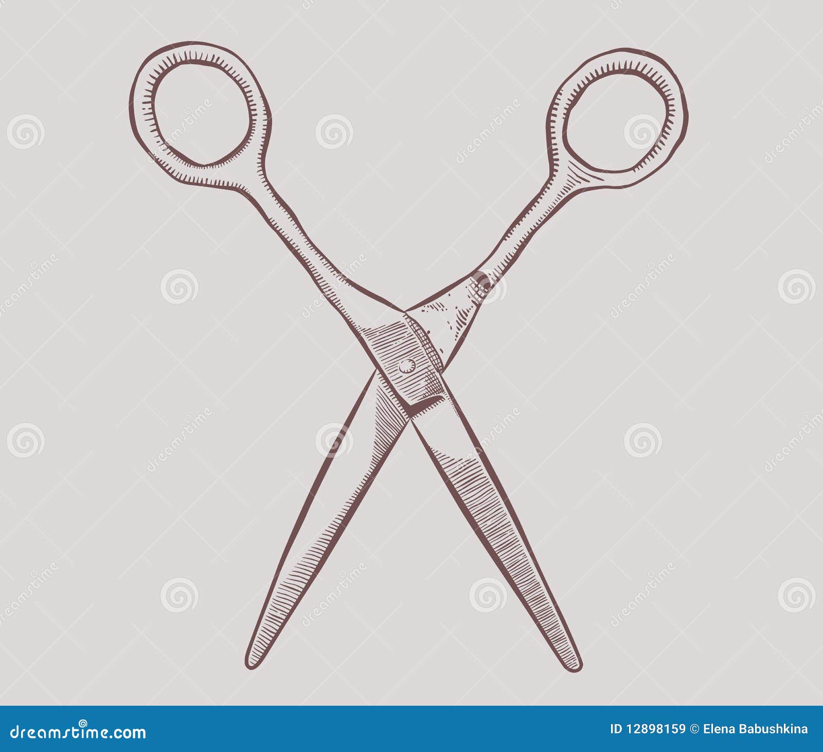 Scissors La Vendimia Stylized Ilustración del Vector - Ilustración de ...