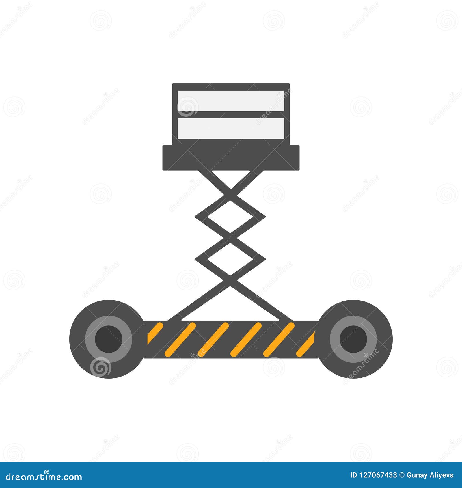 Scissors Lift Colored Icon. Element of Colored Construction Sign for ...