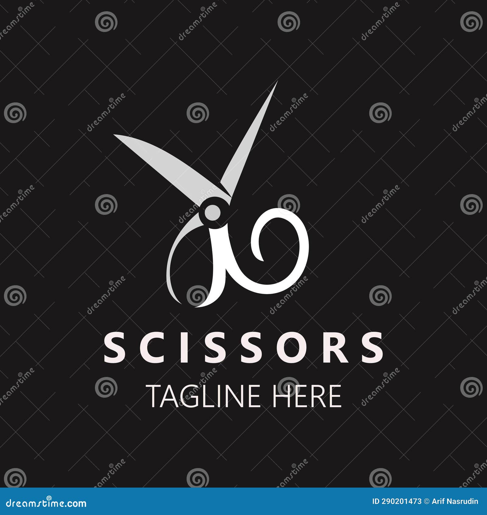 Scissors Logo Design Icon Template. Modern Simple Design. Barber Tools ...