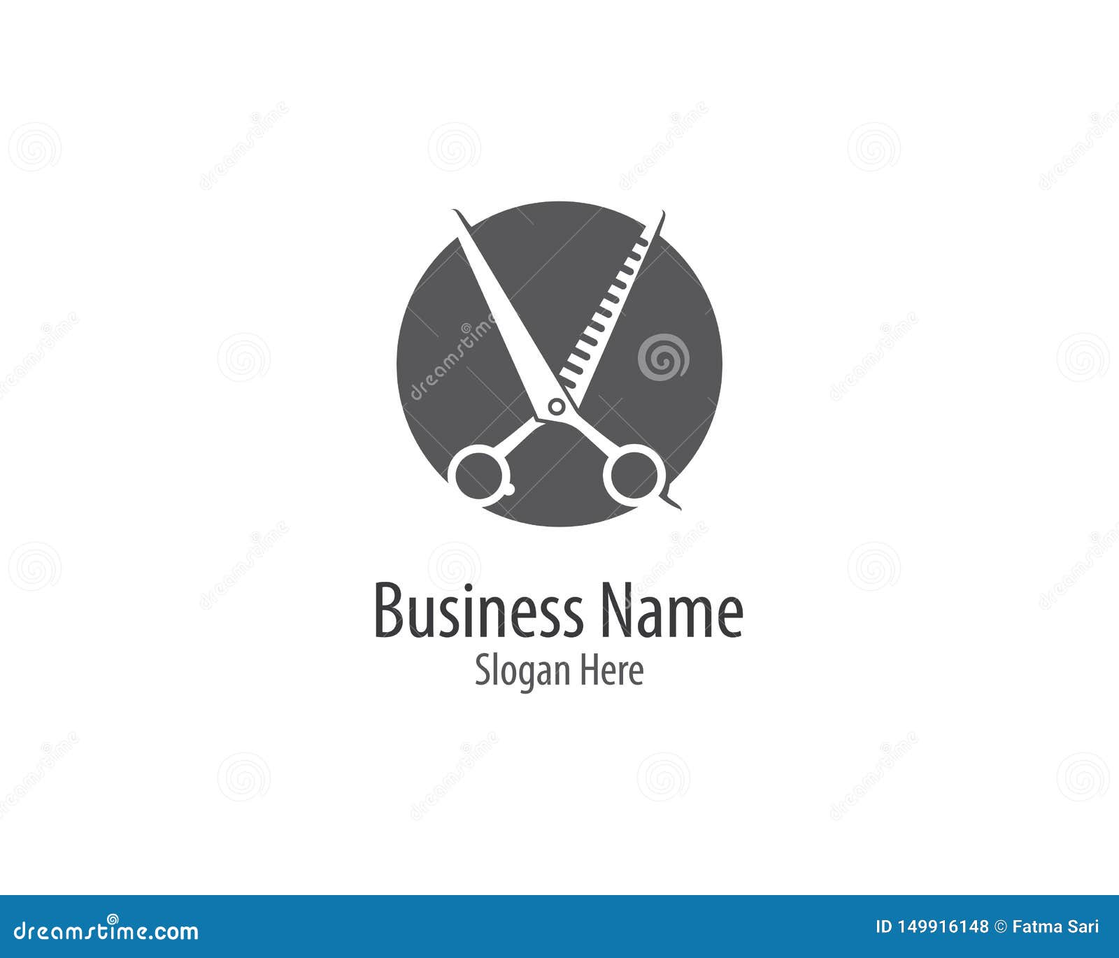 Scissors Logo Icon stock vector. Illustration of business - 149916148