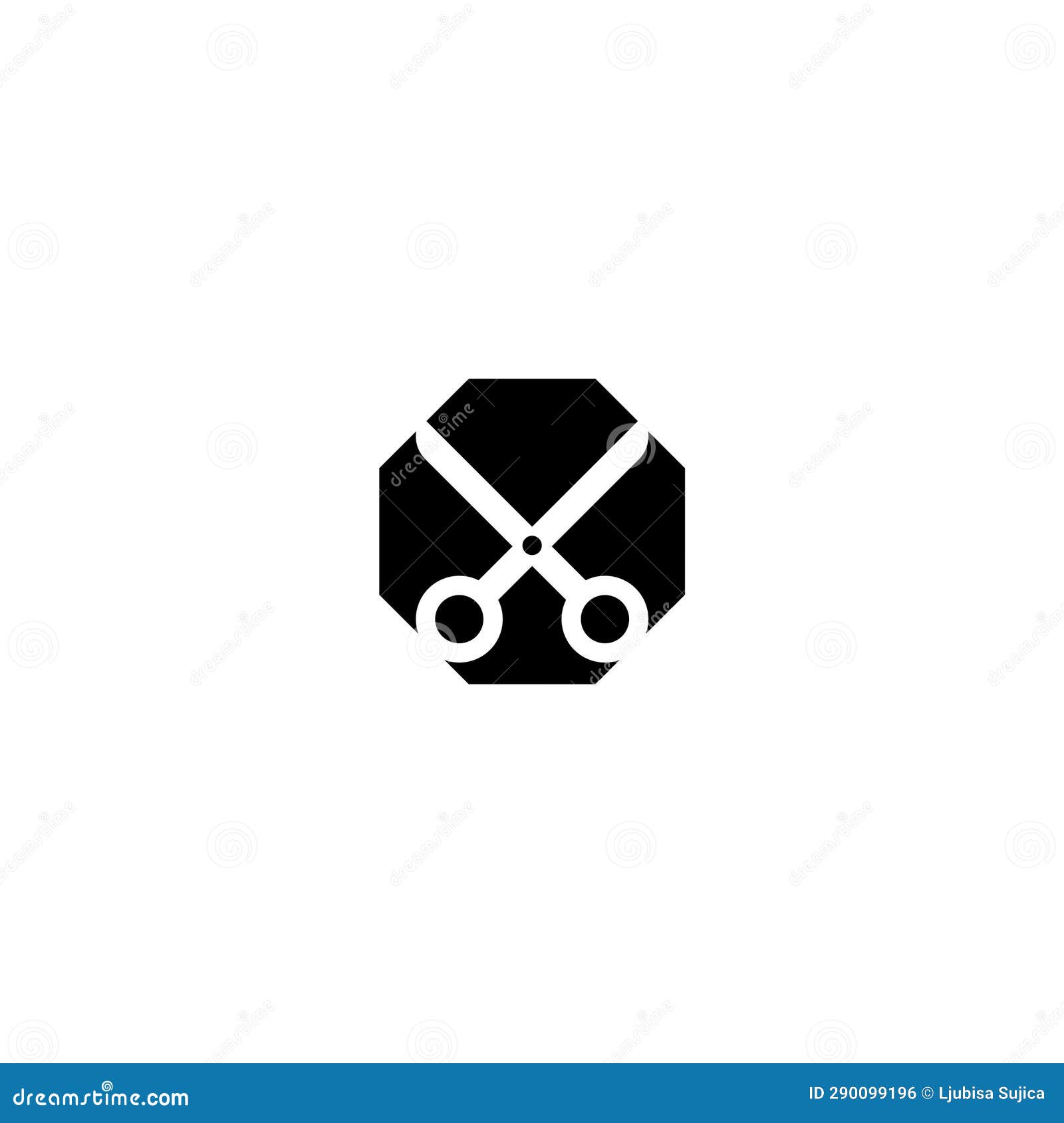 Scissors Logo. Simple Barber Shop Design Isolated on White Background ...