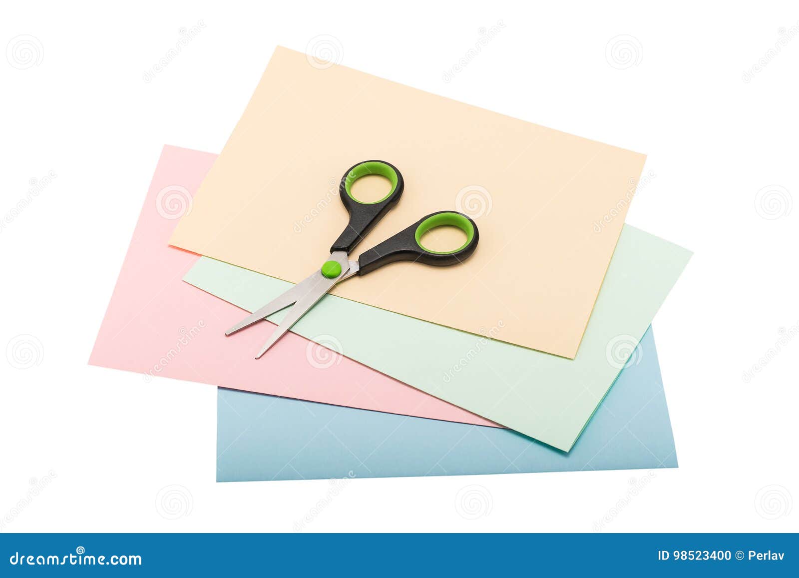 Scissors Lying on Construction Paper Stock Photo - Image of clip, steel ...