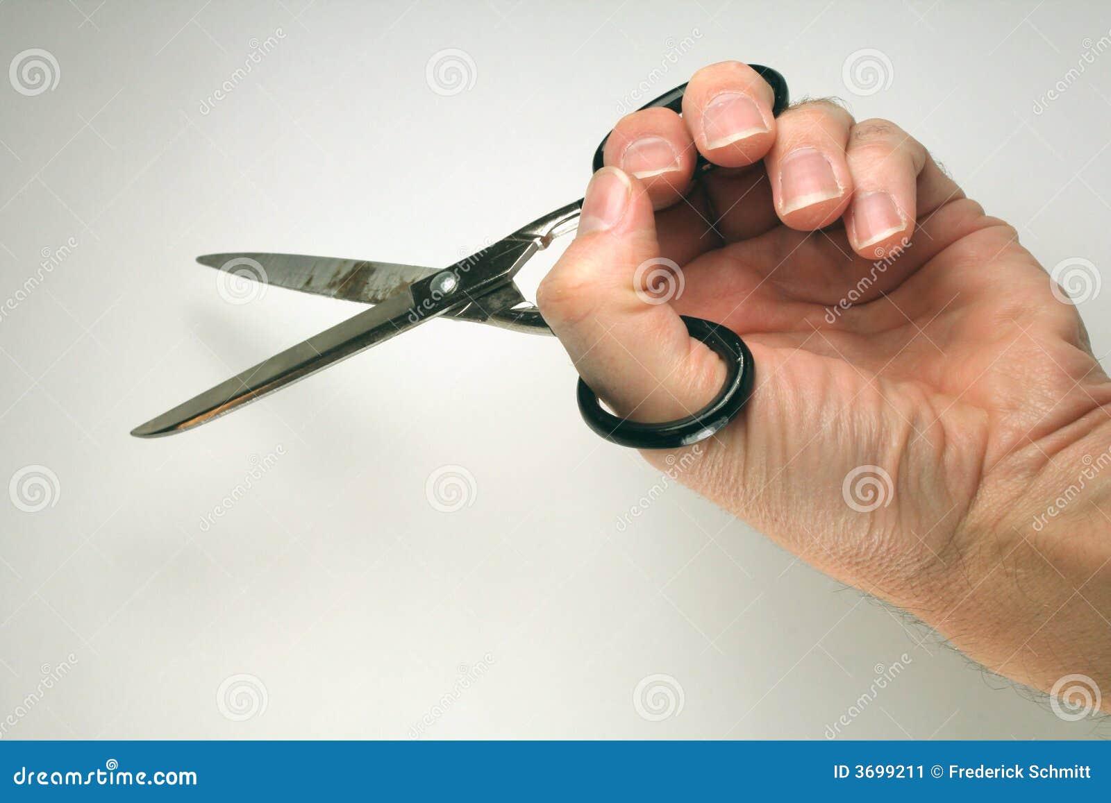 Scissors in man s hand stock image. Image of female, ready - 3699211