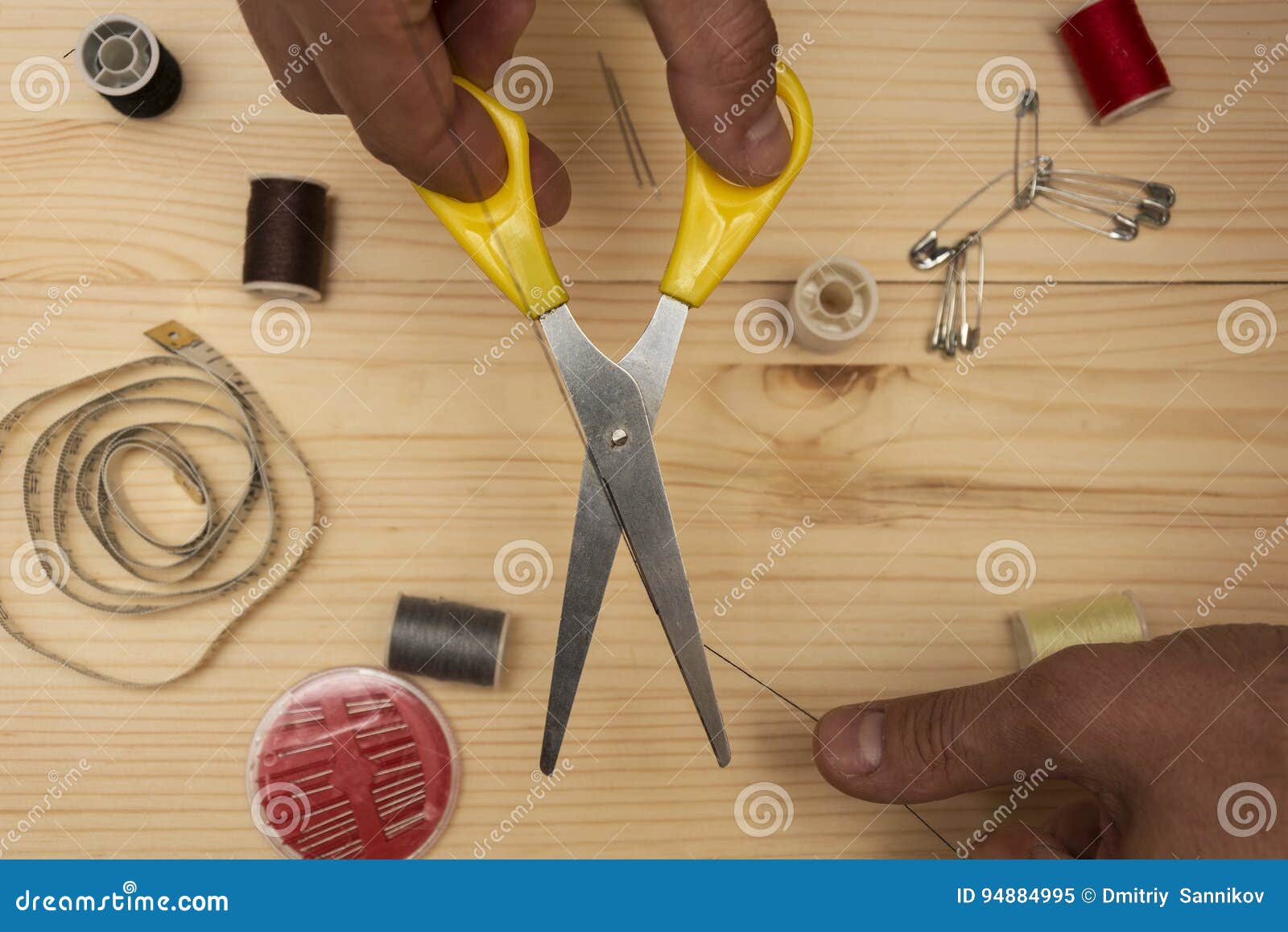 With scissors stock image. Image of craft, industry, button - 94884995