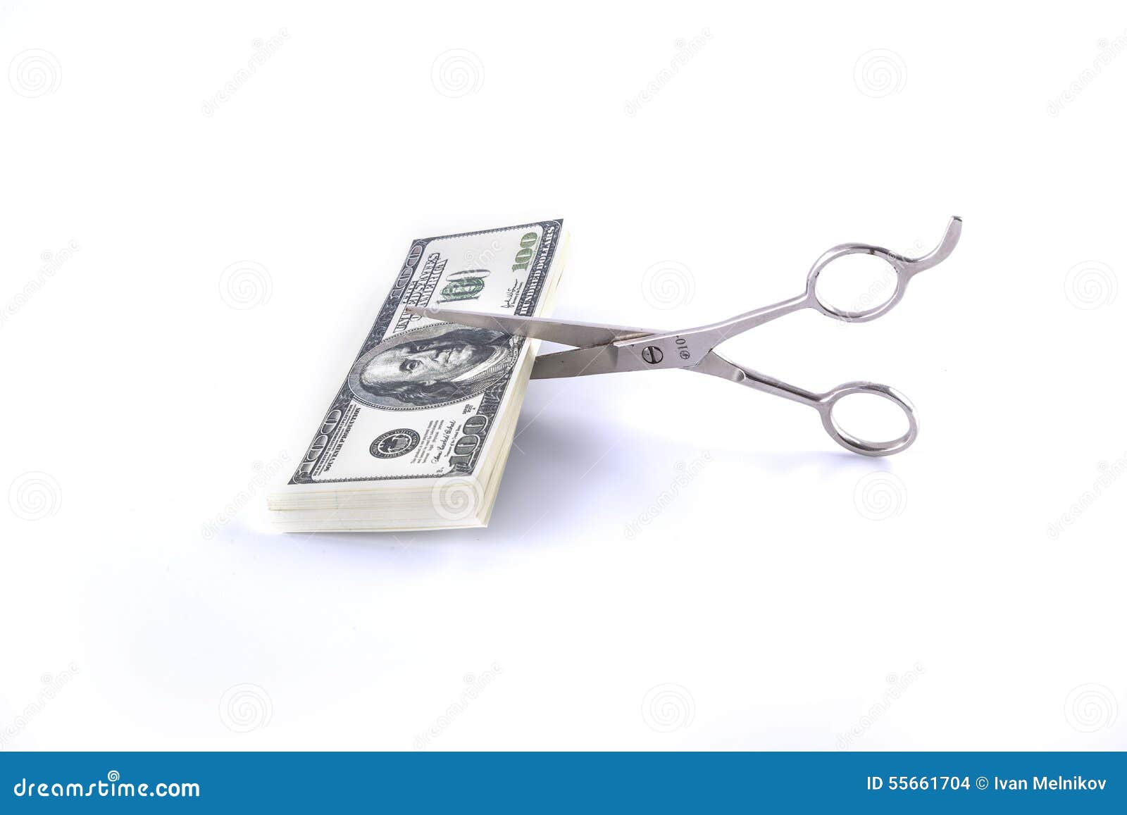 Scissors and Money Isolated Stock Photo - Image of abstract, bank: 55661704