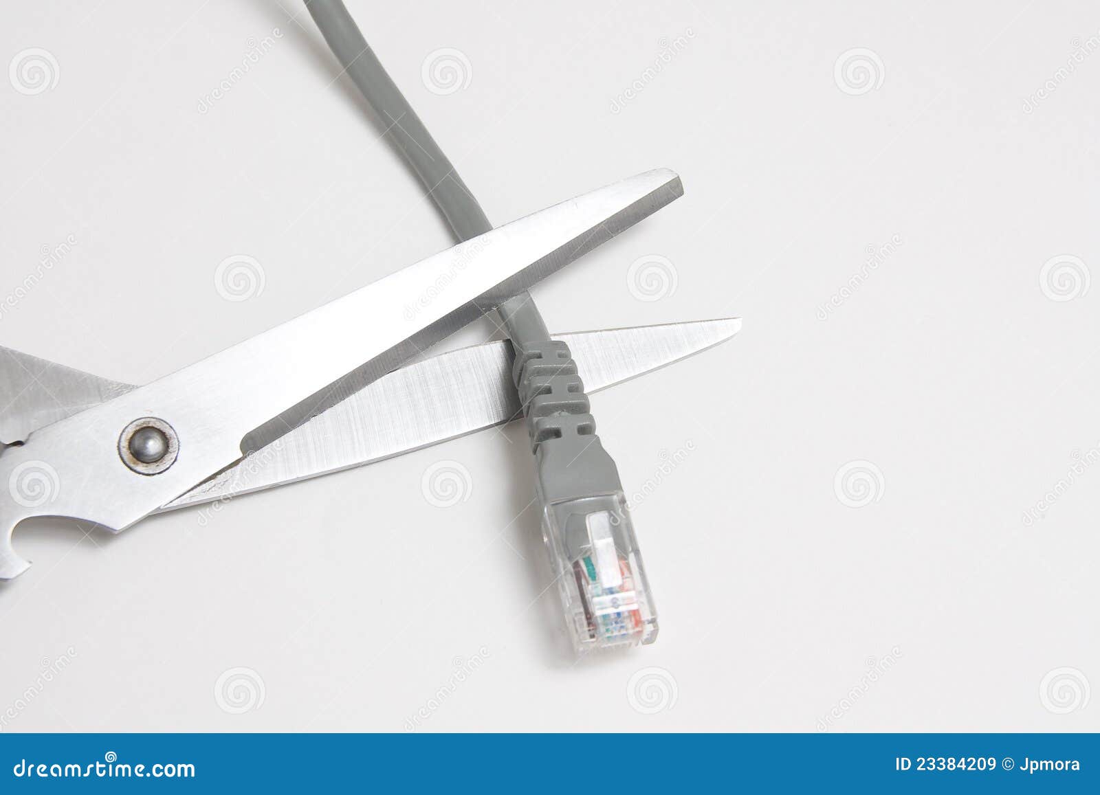 Scissors and network cable stock image. Image of cable - 23384209