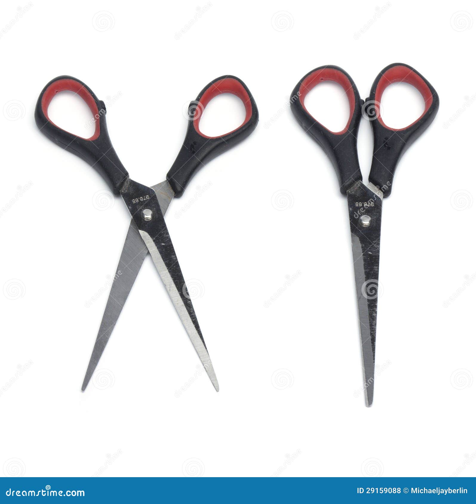 Scissors, Opened and Closed Stock Photo - Image of white, knife: 29159088