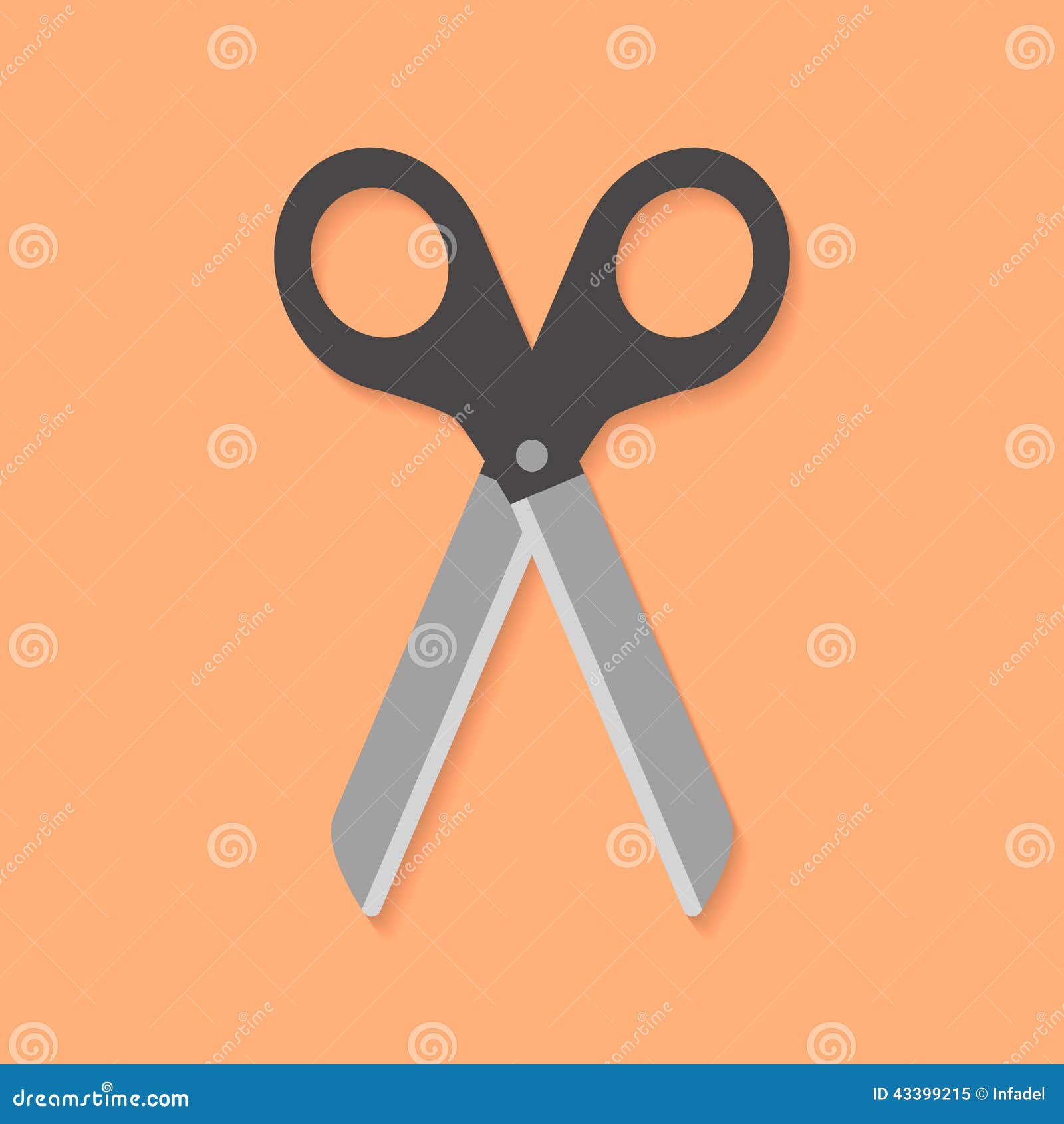 Scissors on an Orange Background Stock Vector - Illustration of paper ...