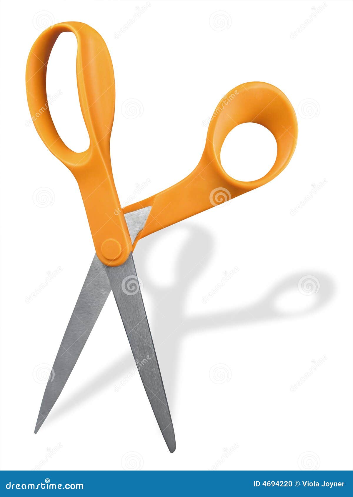 Scissors with Orange Handles Stock Photo - Image of steel, blades: 4694220