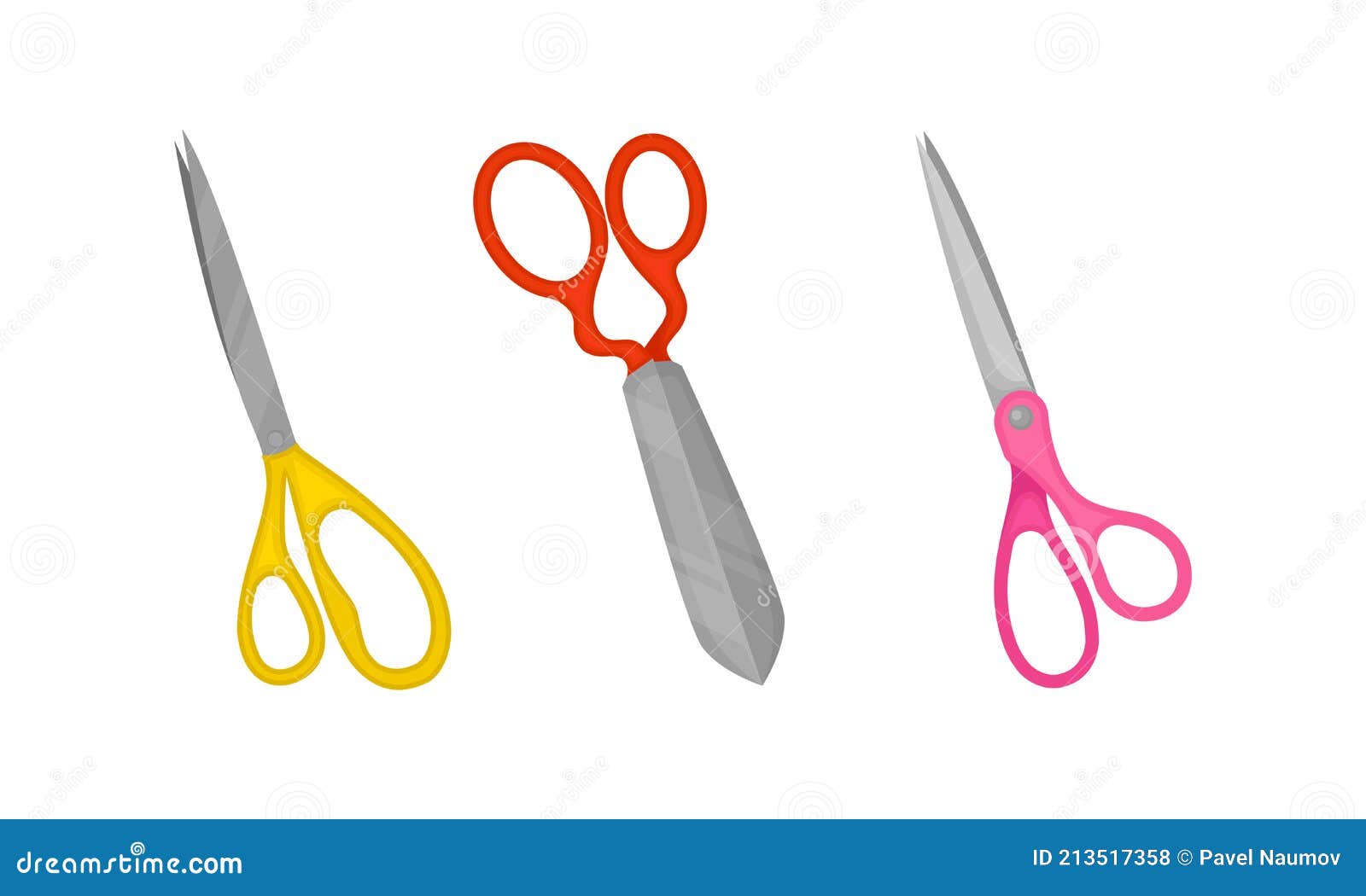 Scissors with Pair of Metal Blades As Hand-operated Shearing Tool ...