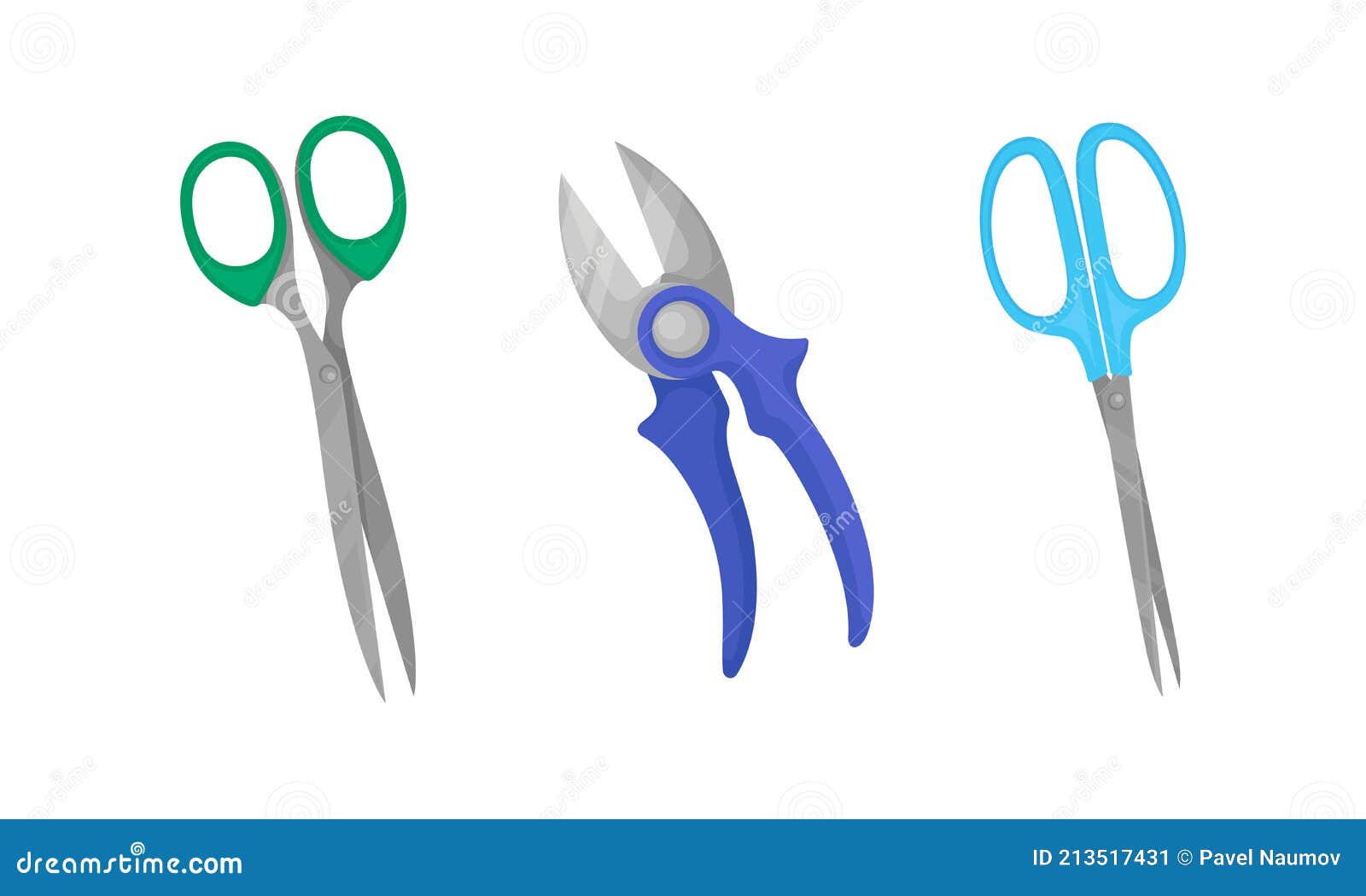 Scissors with Pair of Metal Blades As Hand-operated Shearing Tool ...