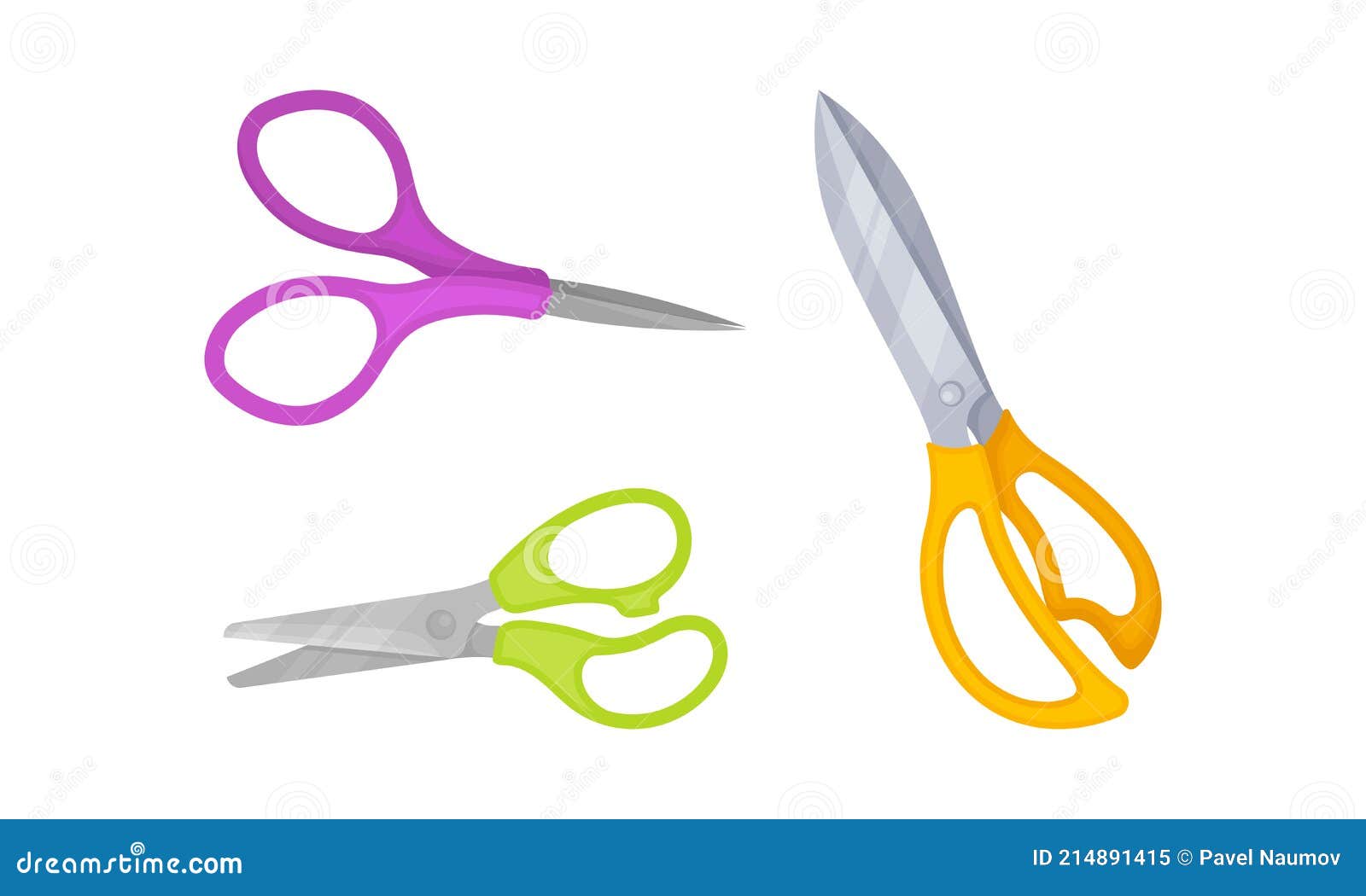 Scissors with Pair of Metal Blades As Hand-operated Shearing Tool ...