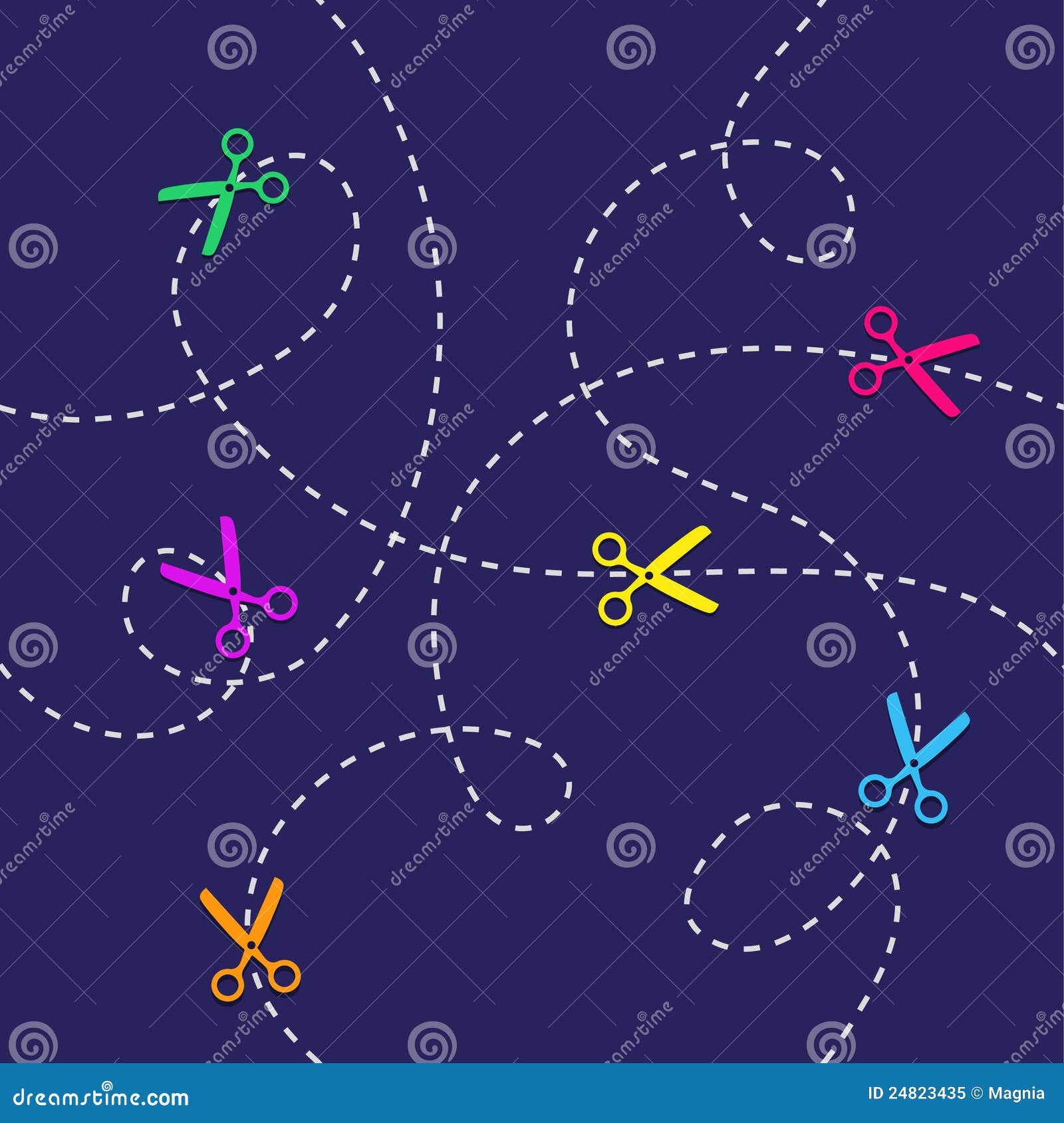 Scissors With Curve Layout. Raster Stock Photo | CartoonDealer.com ...