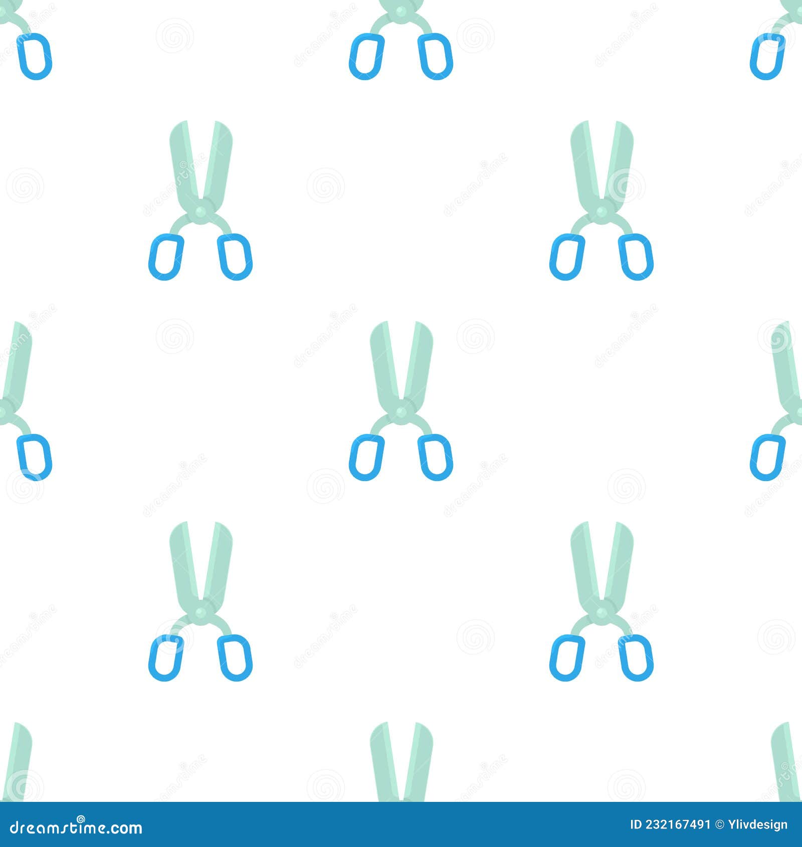 Scissors Pattern Seamless Vector Stock Vector - Illustration of supply ...
