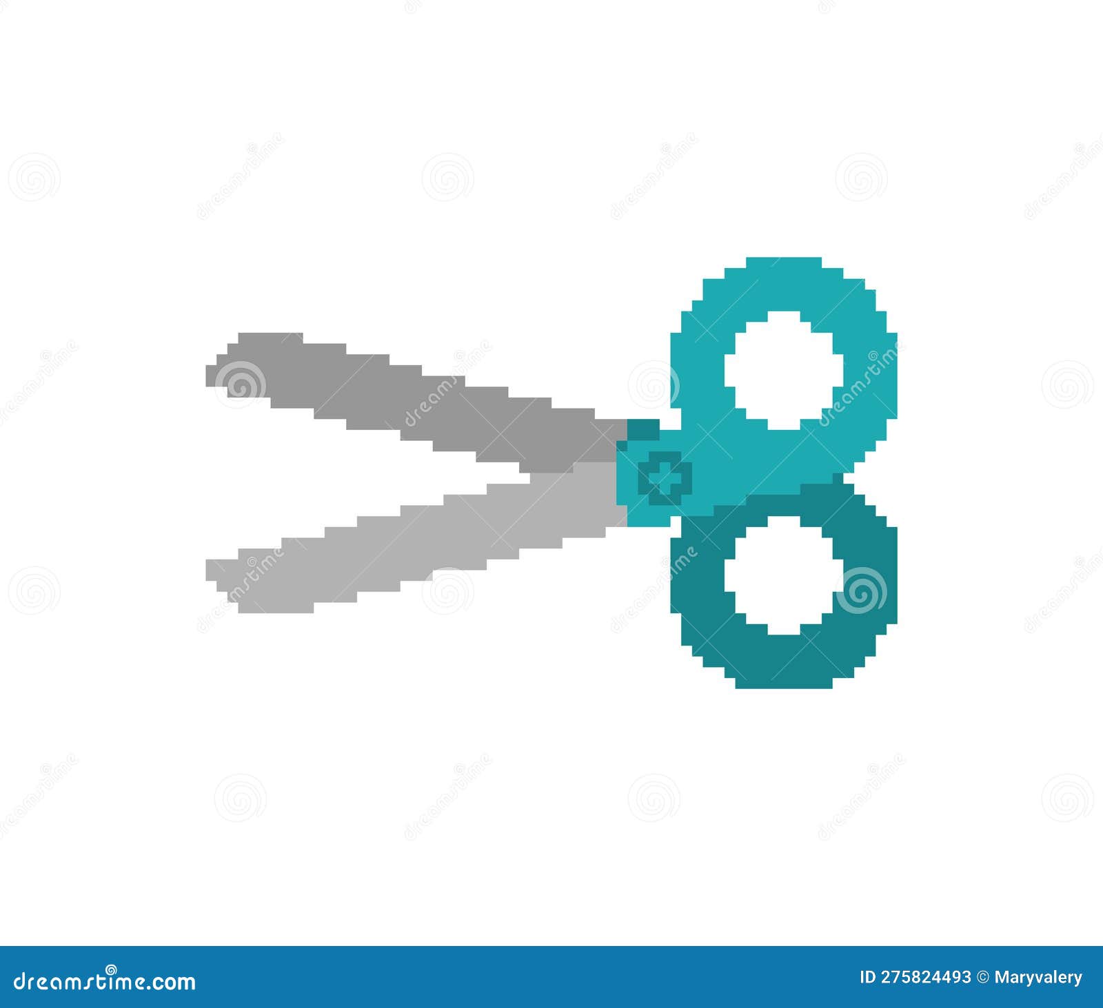 Scissors Pixel Art Isolated. Vector Illustration Stock Vector ...