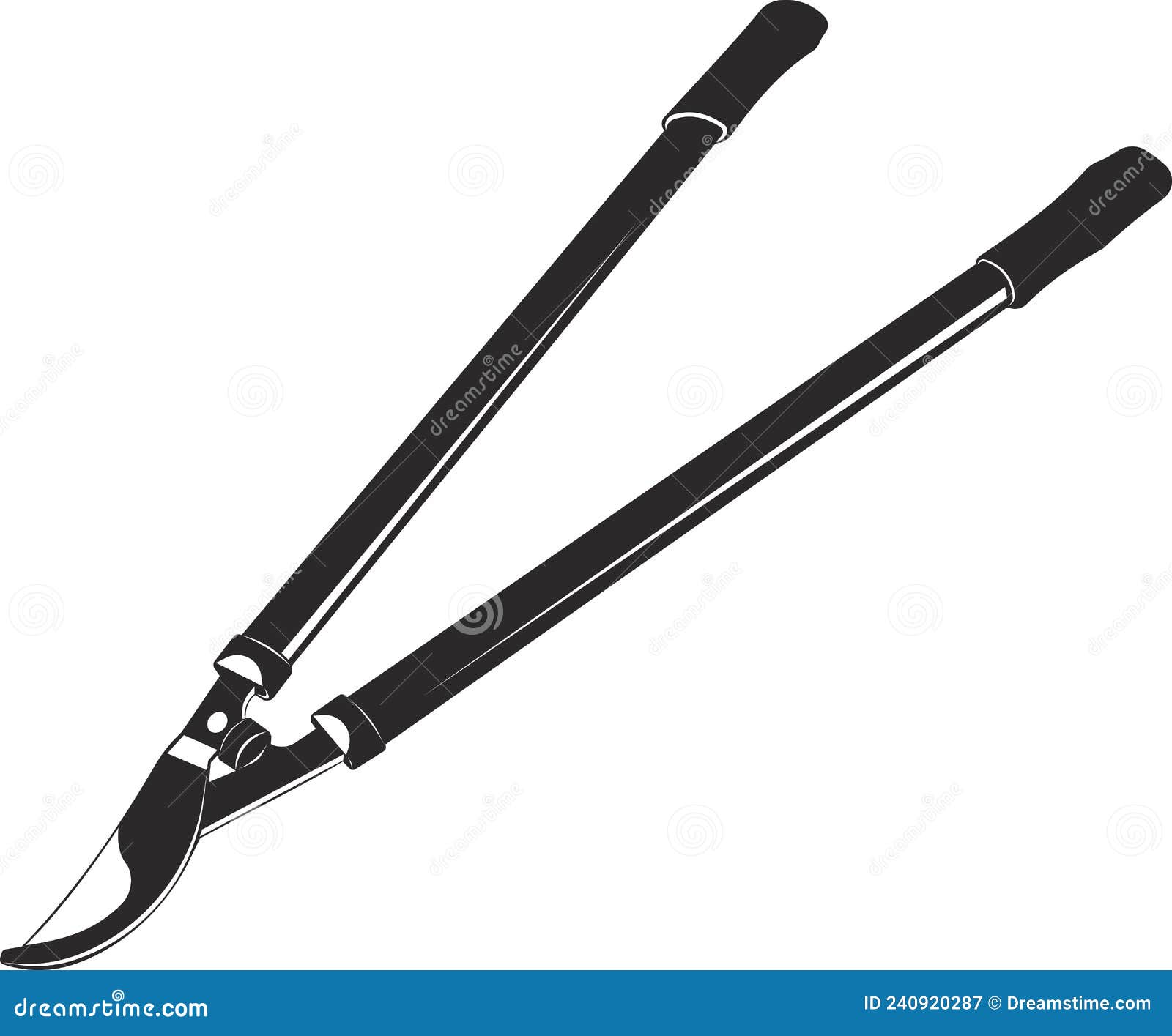 Scissors for Pruning Trees. Agricultural Tools. Black Flat Symbol Stock ...