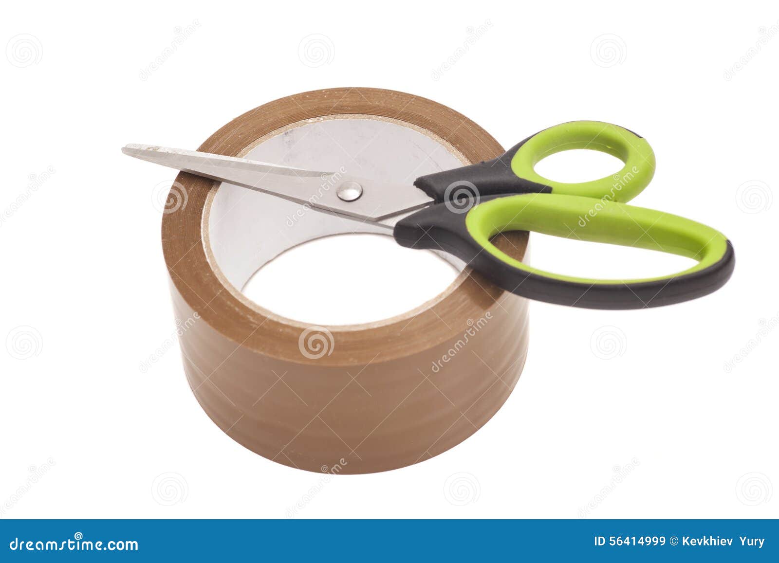 Scissors and Roll of Duct Tape Stock Image - Image of background ...