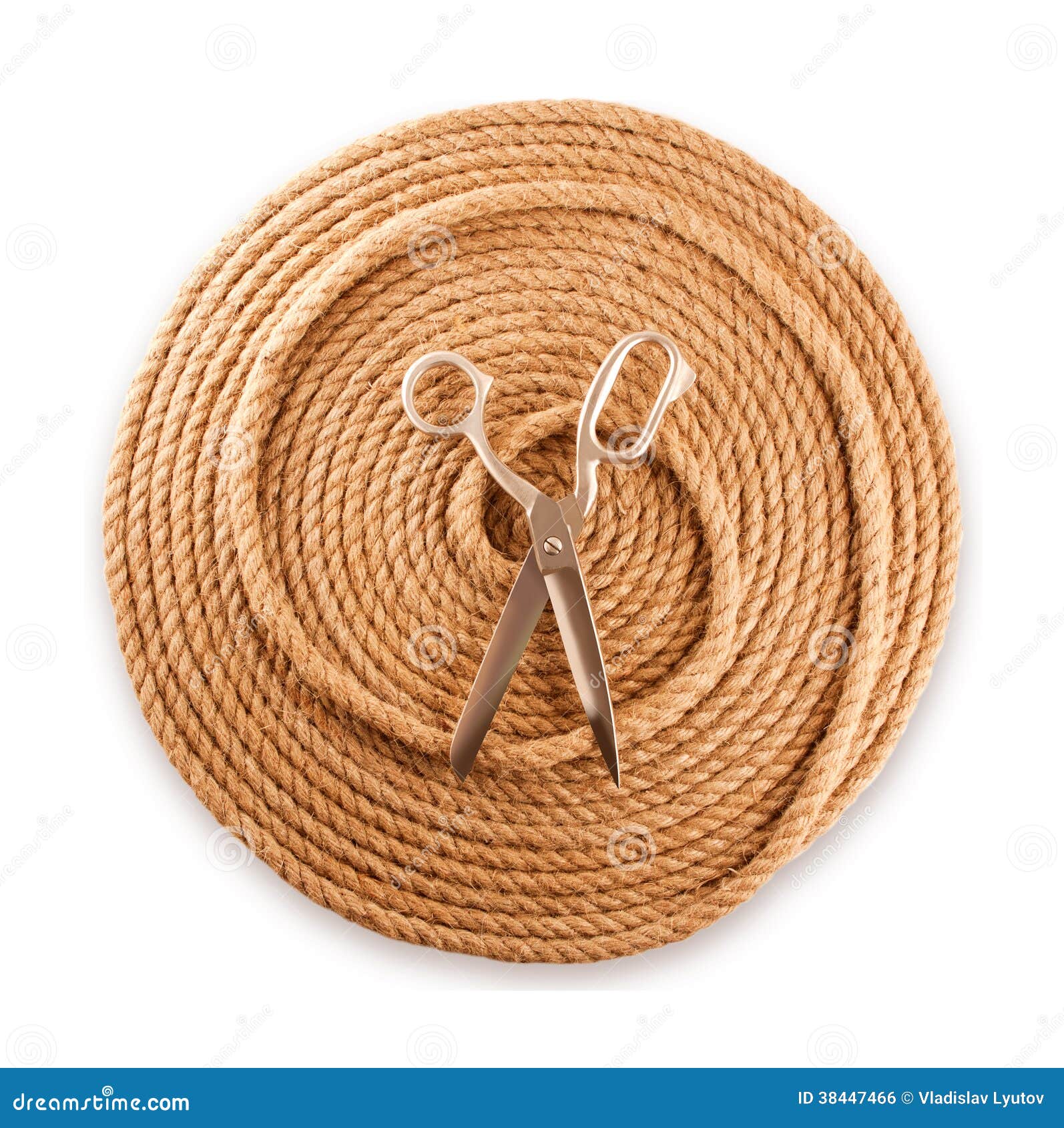 Scissors on a rope stock photo. Image of beige, pile - 38447466