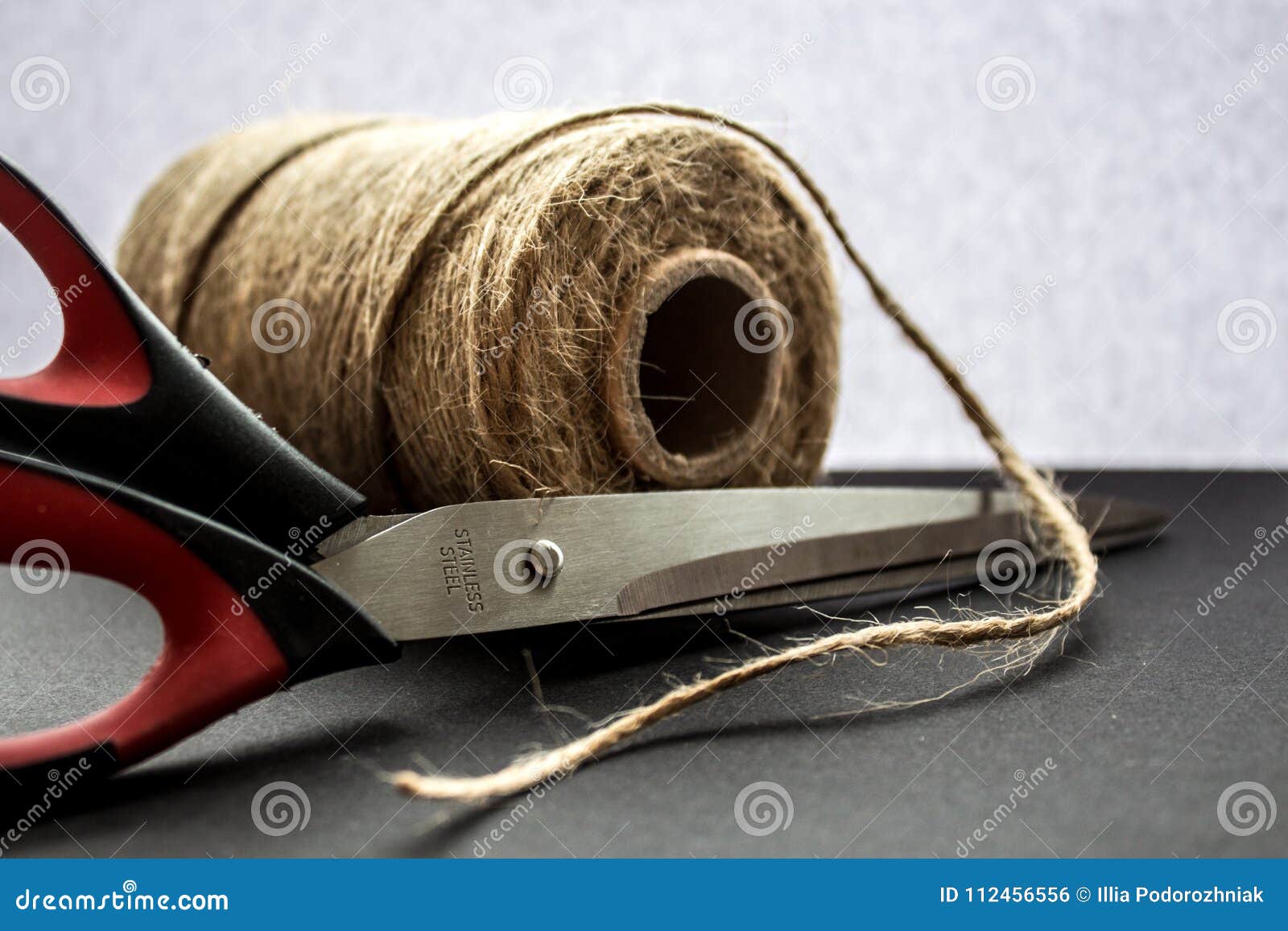 Scissors and rope stock photo. Image of frame, dangerous - 112456556