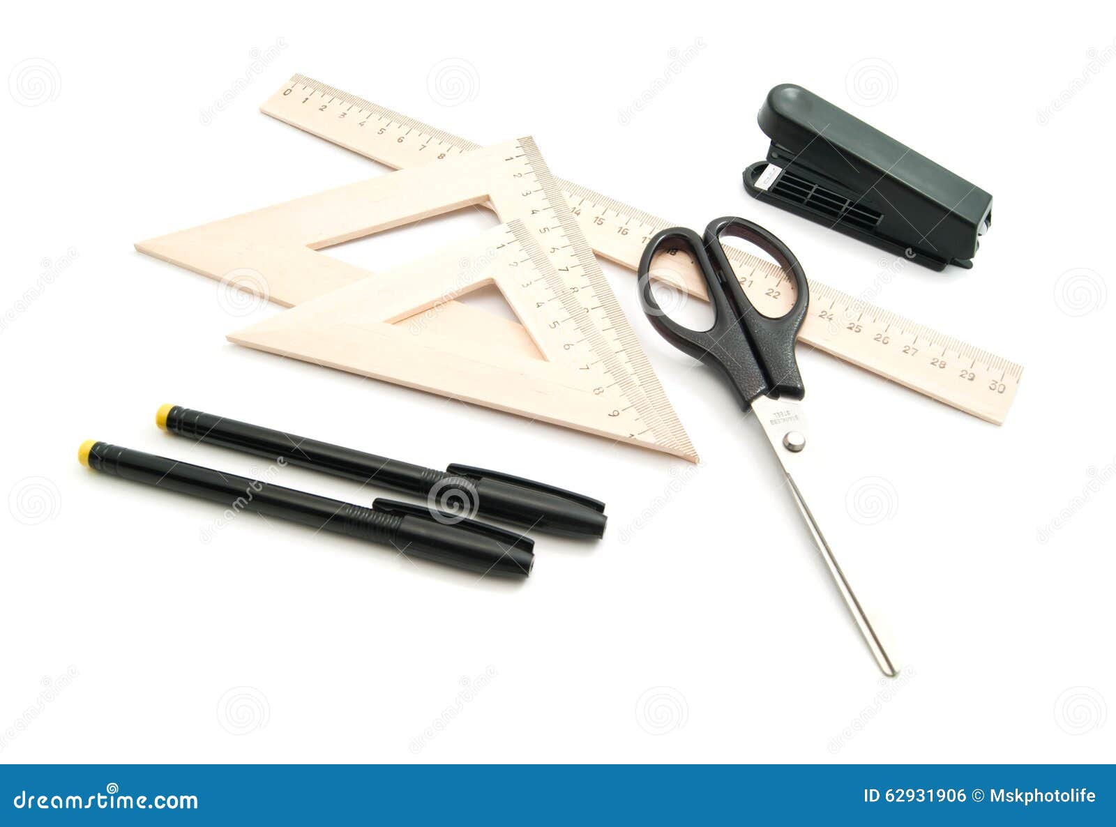 Scissors, ruler and other stationery