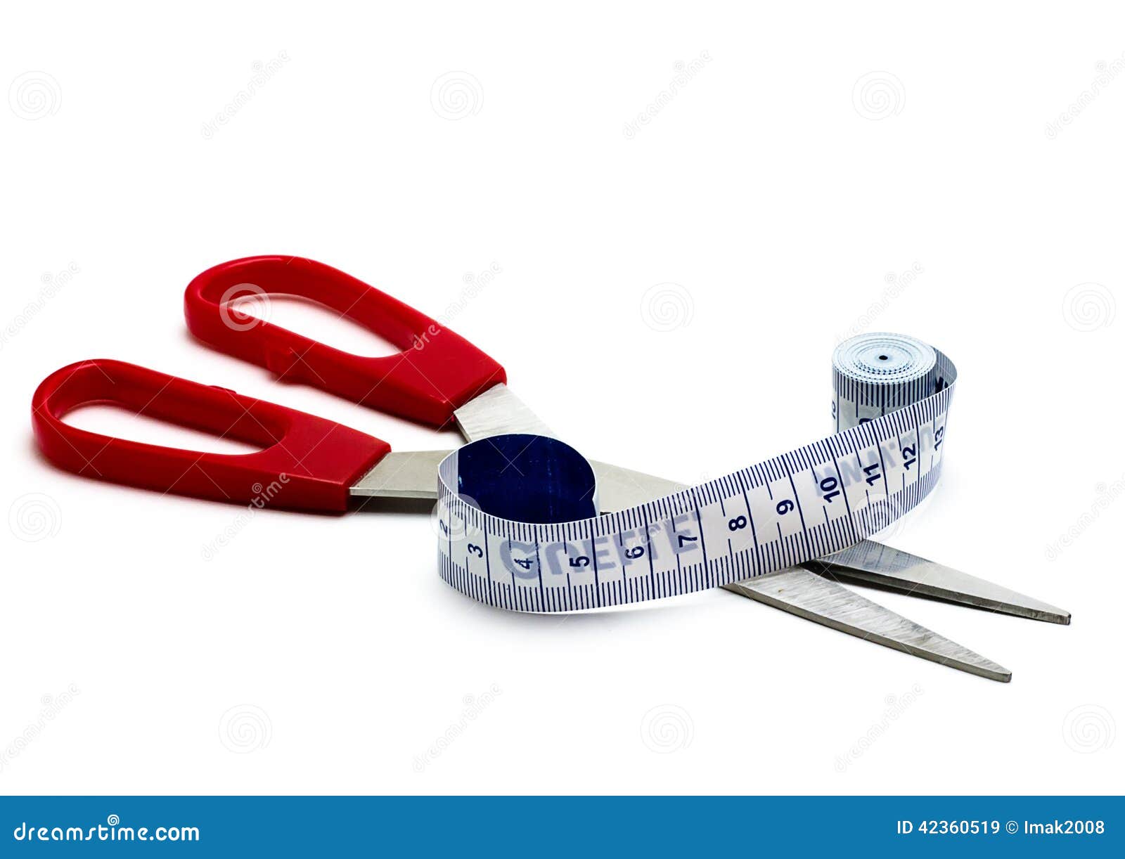 Scissors with Ruler for Tailors Stock Image - Image of beautiful, meter ...