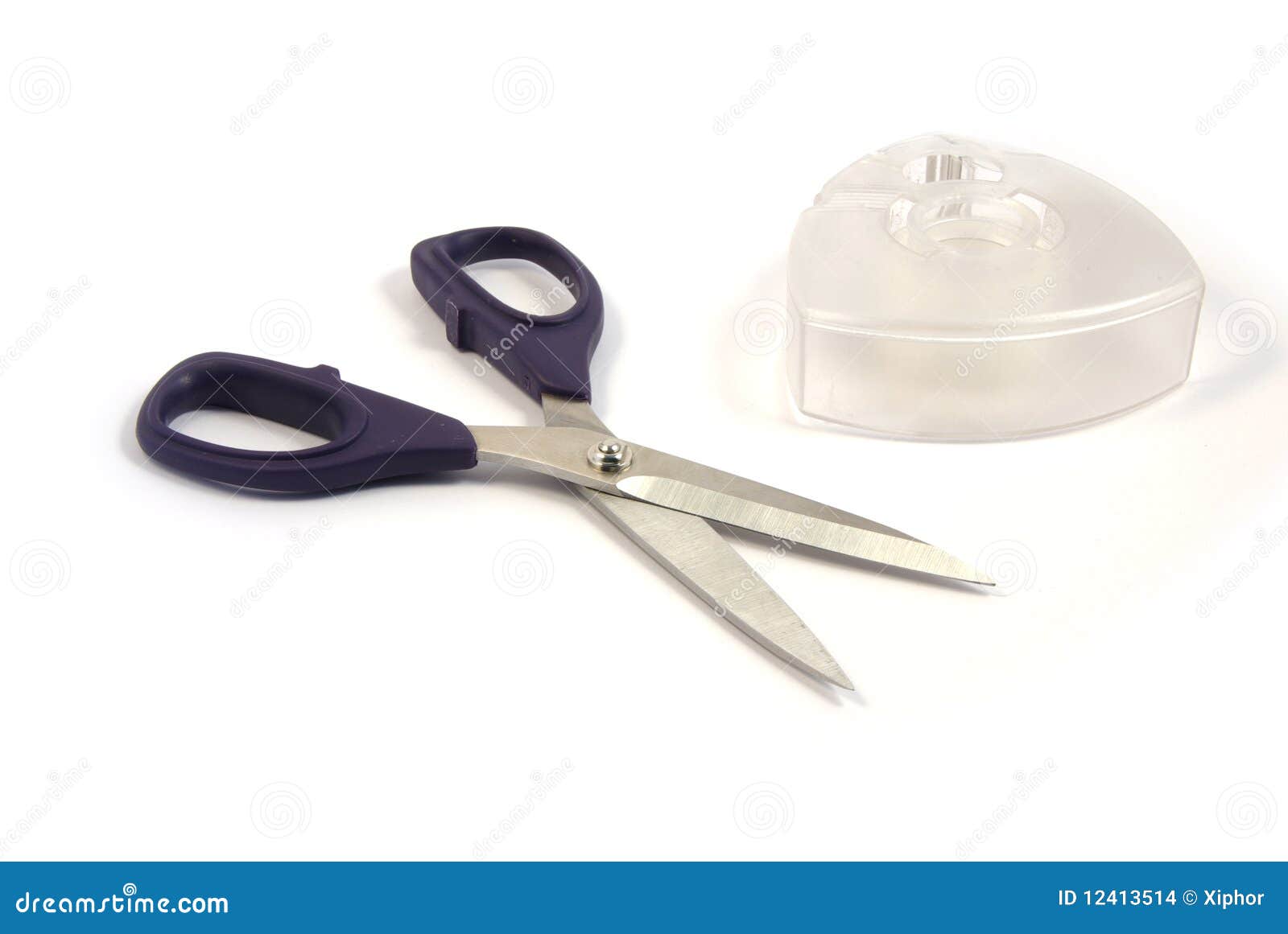 Scissors with Scotch Box stock photo. Image of boxes - 12413514