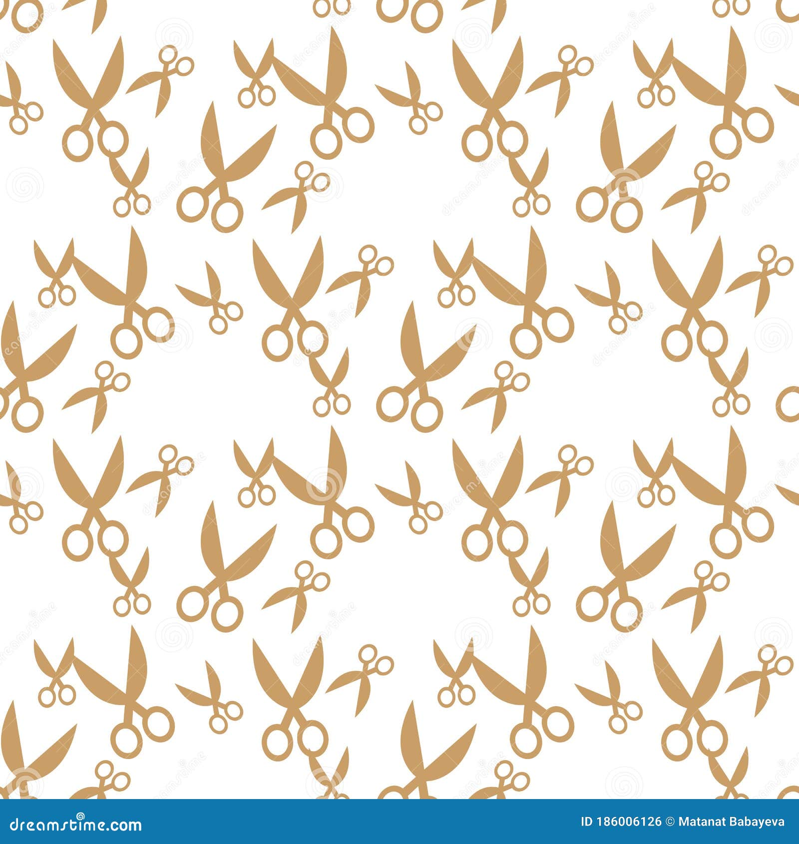 Seamless Scissor Pattern Cartoon Vector | CartoonDealer.com #8347027