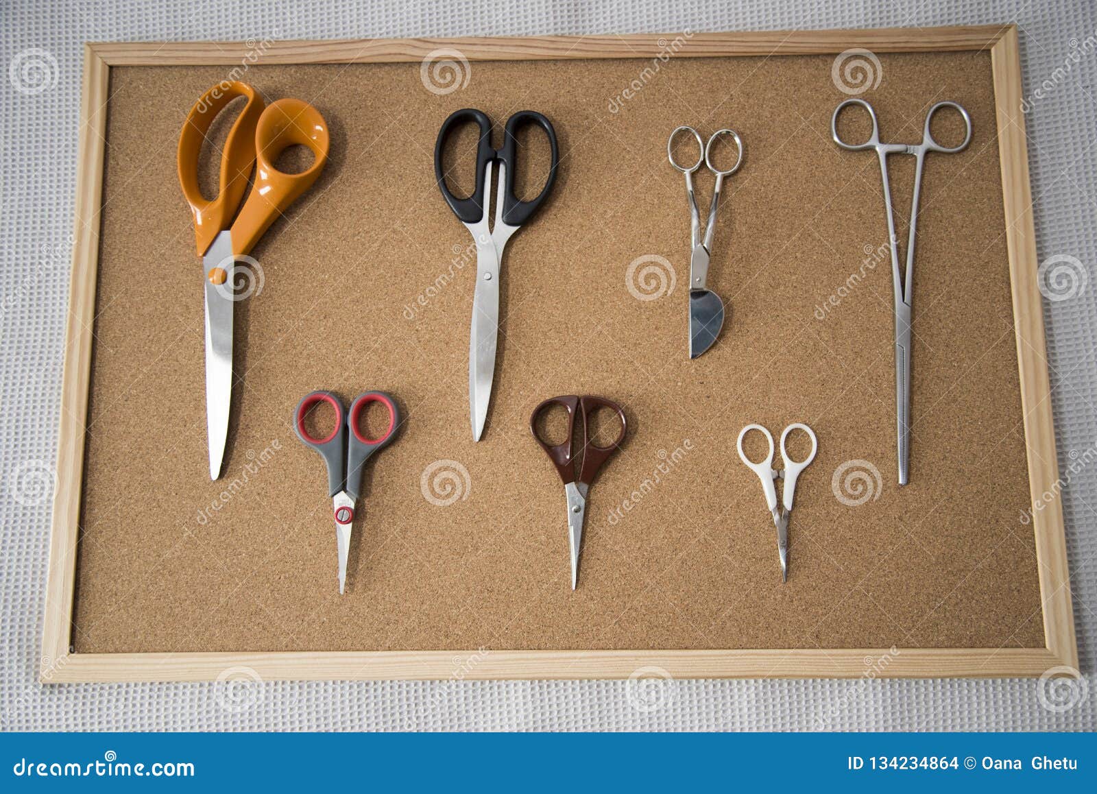 Scissors set stock photo. Image of hairdresser, board - 134234864