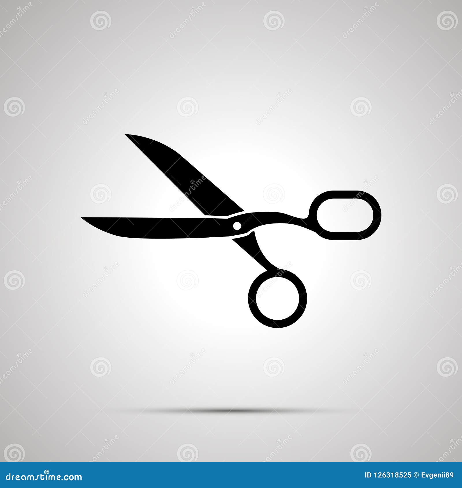 Scissors Sign, Simple Black Icon with Shadow Stock Vector ...