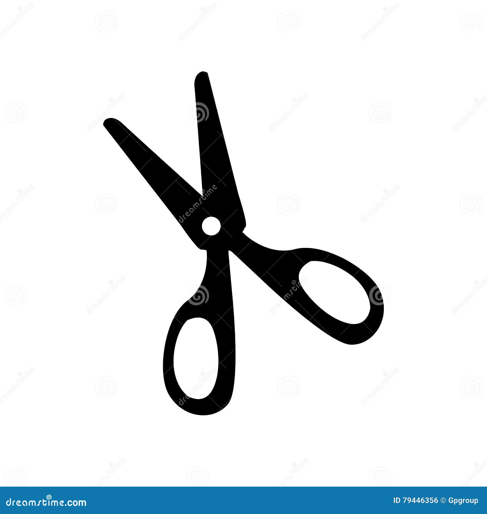 Scissors simple icon image stock vector. Illustration of tool - 79446356