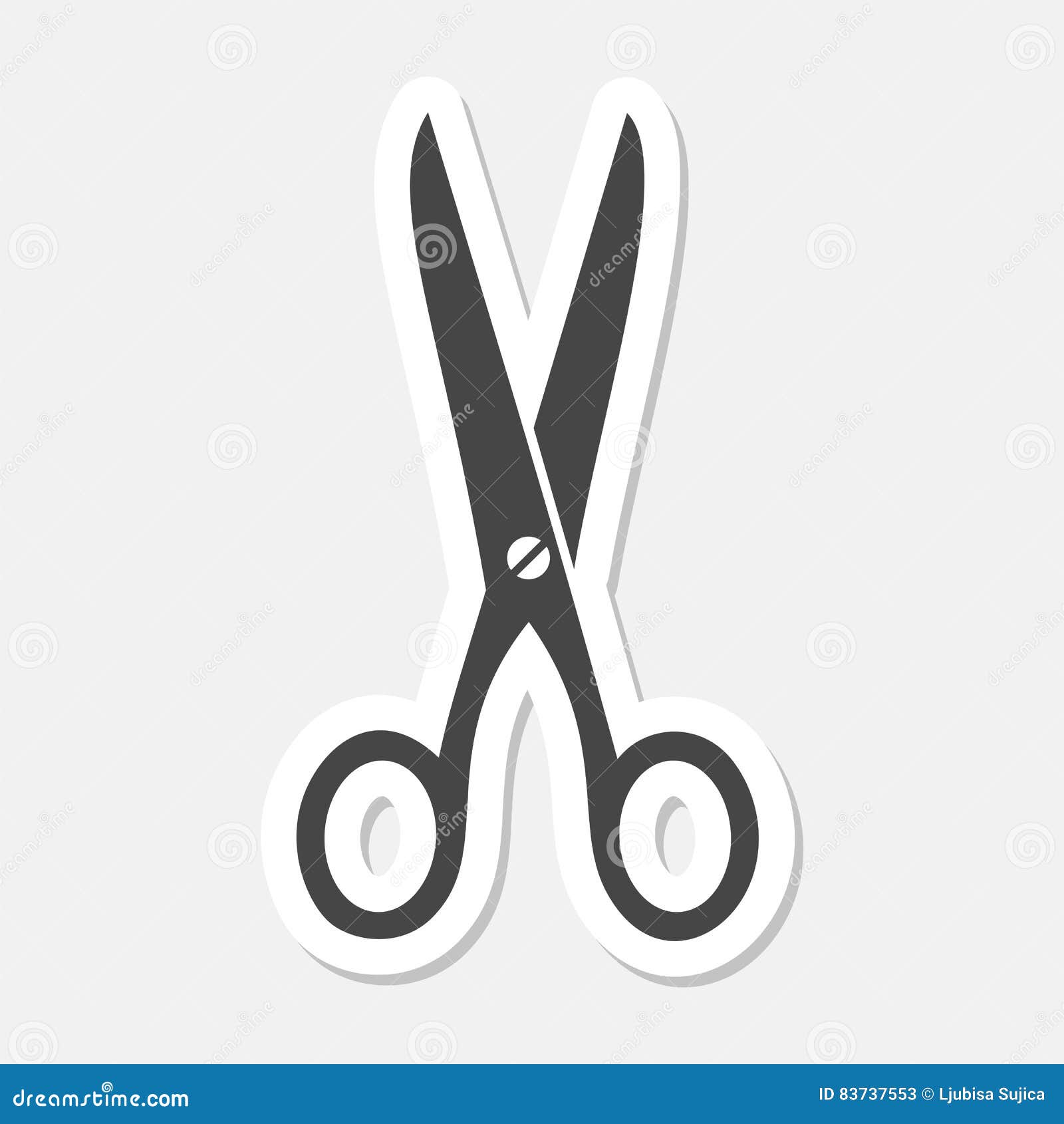 Scissors stickers stock vector. Illustration of green - 83737553