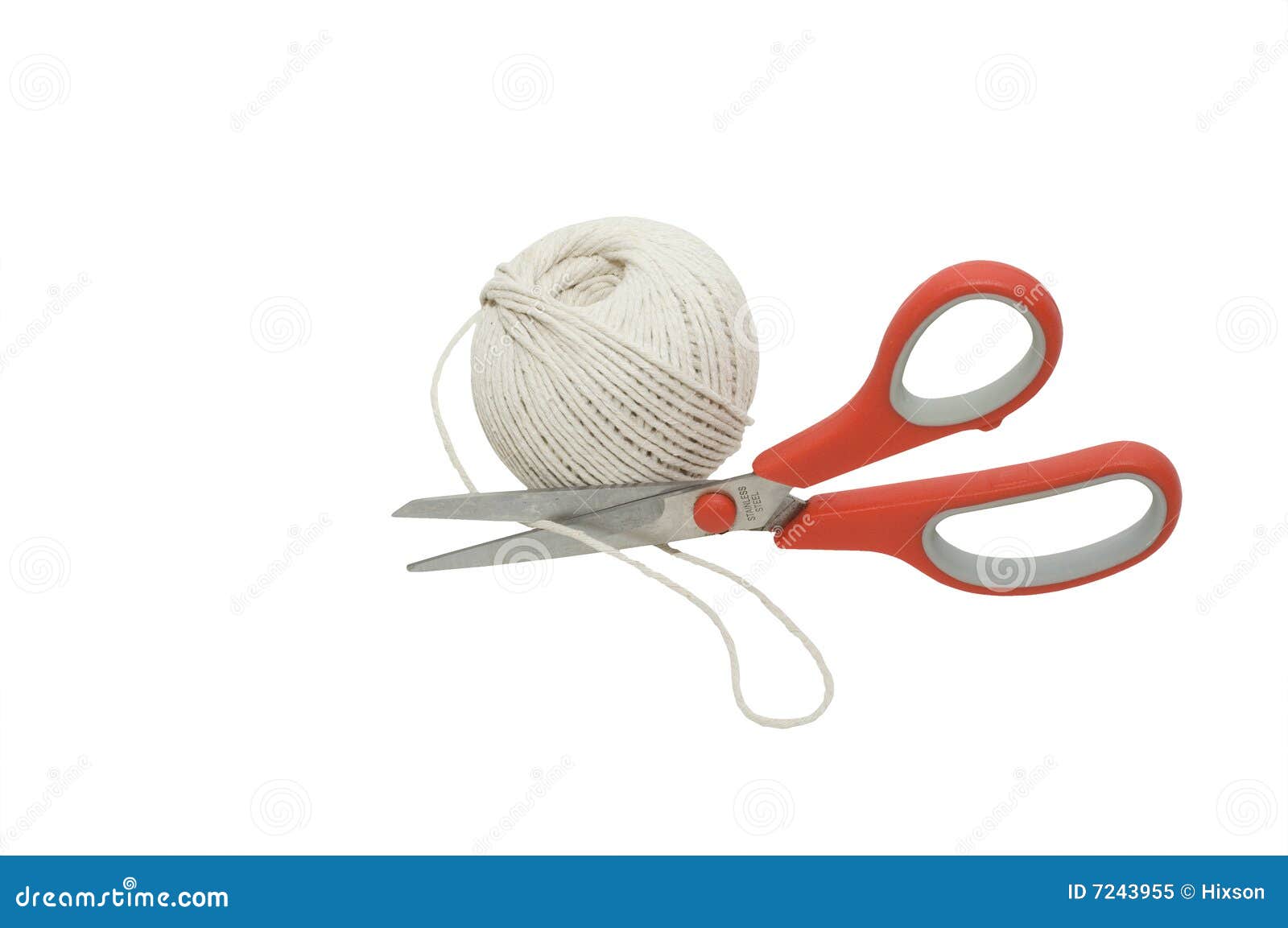 Scissors and String stock image. Image of yarn, rope, slice - 7243955