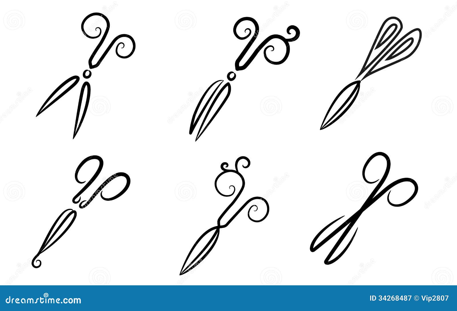 Scissors. stylization. stock vector. Illustration of isolated - 34268487