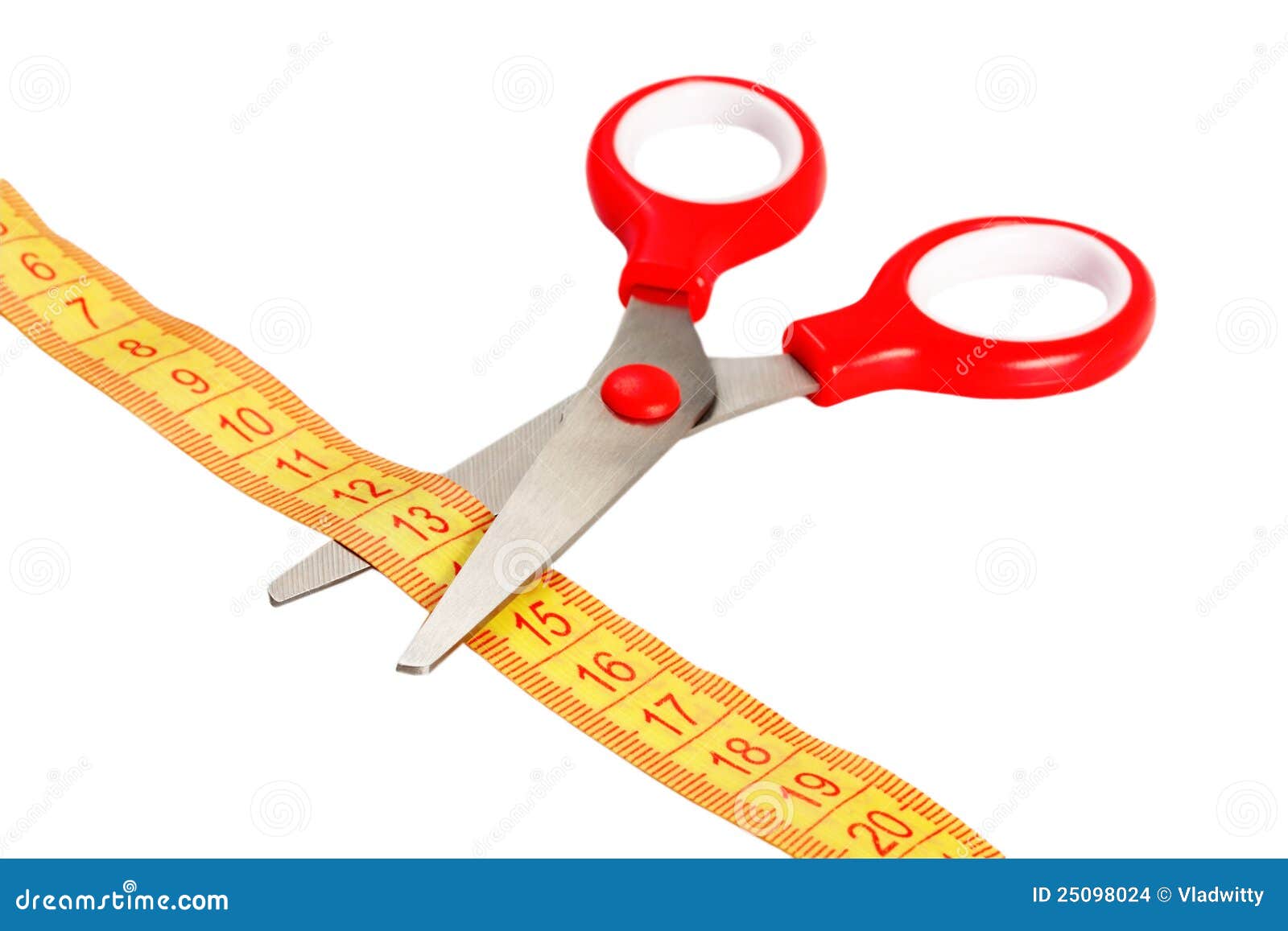 Scissors and Tape Measuring Stock Photo - Image of height, fabric: 25098024