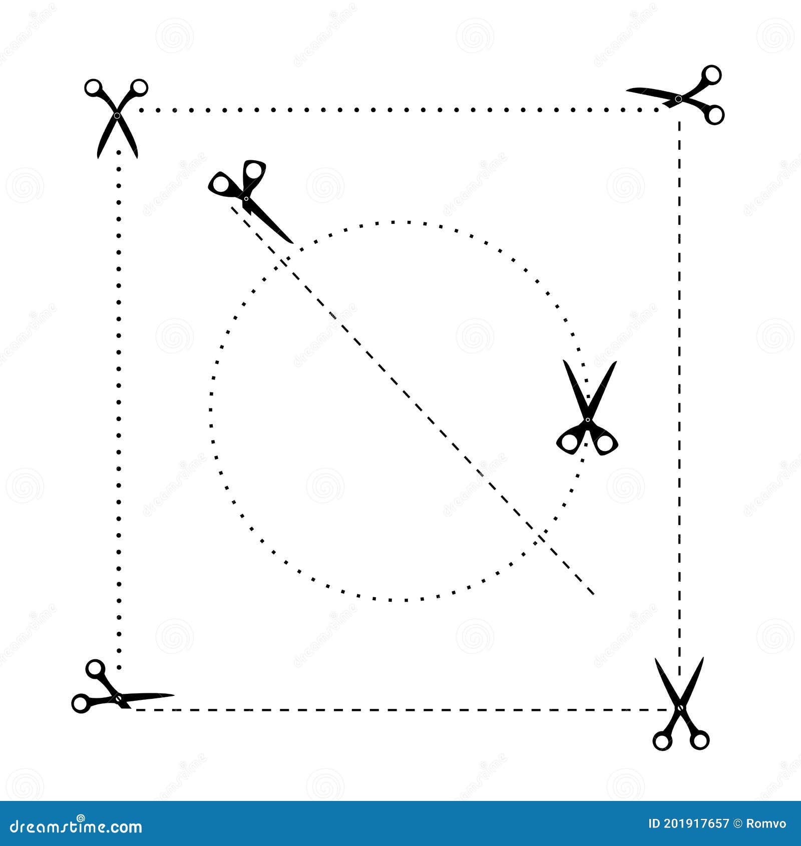 Scissors Template Vector Illustration | CartoonDealer.com #57151970