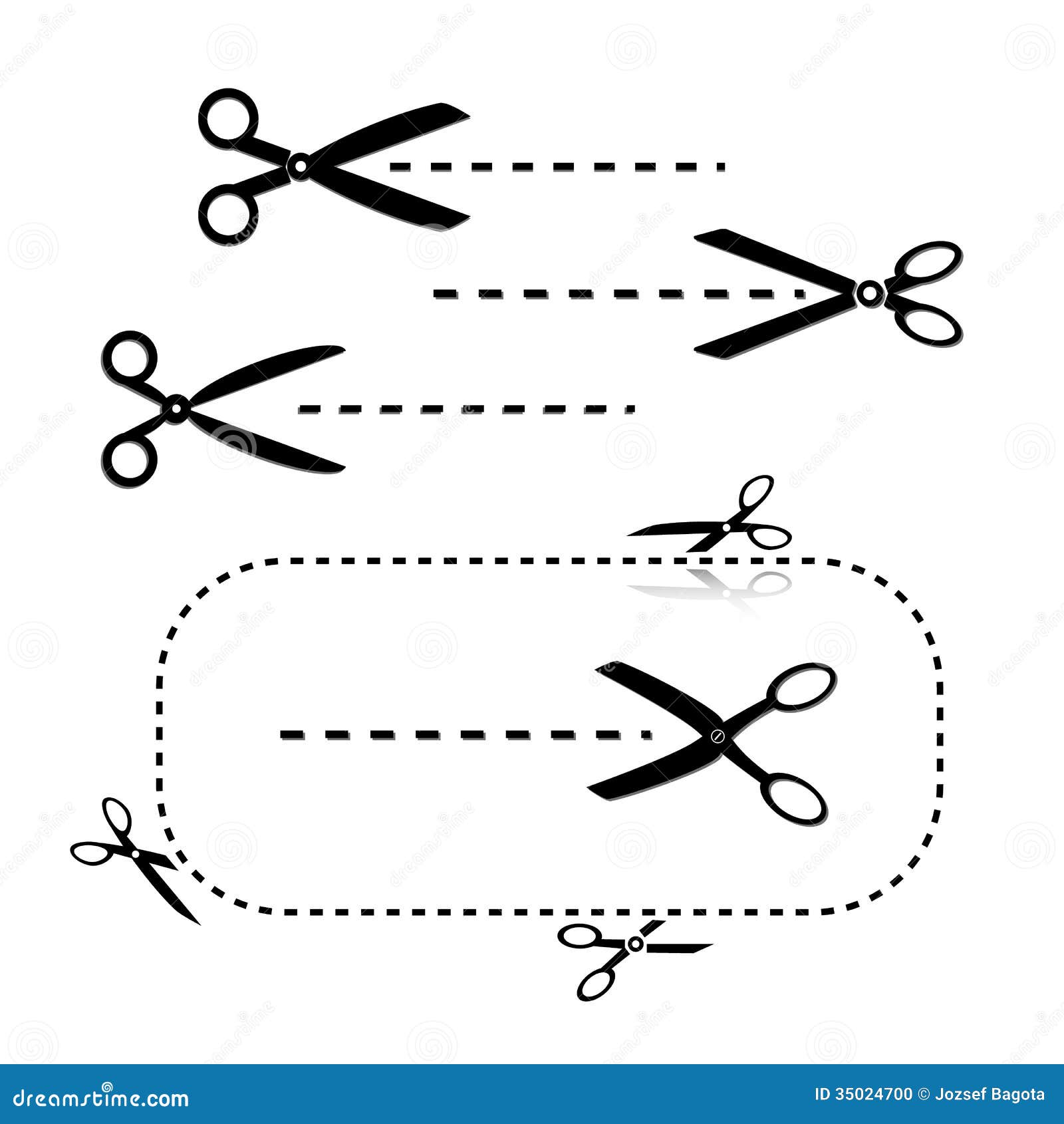 Scissors Templates stock vector. Illustration of media - 35024700