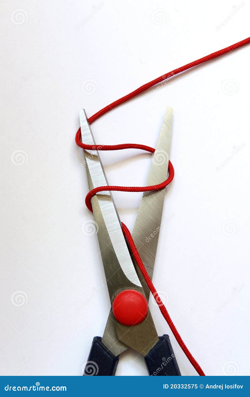 Scissors and thread stock image. Image of tool, scissors - 20332575