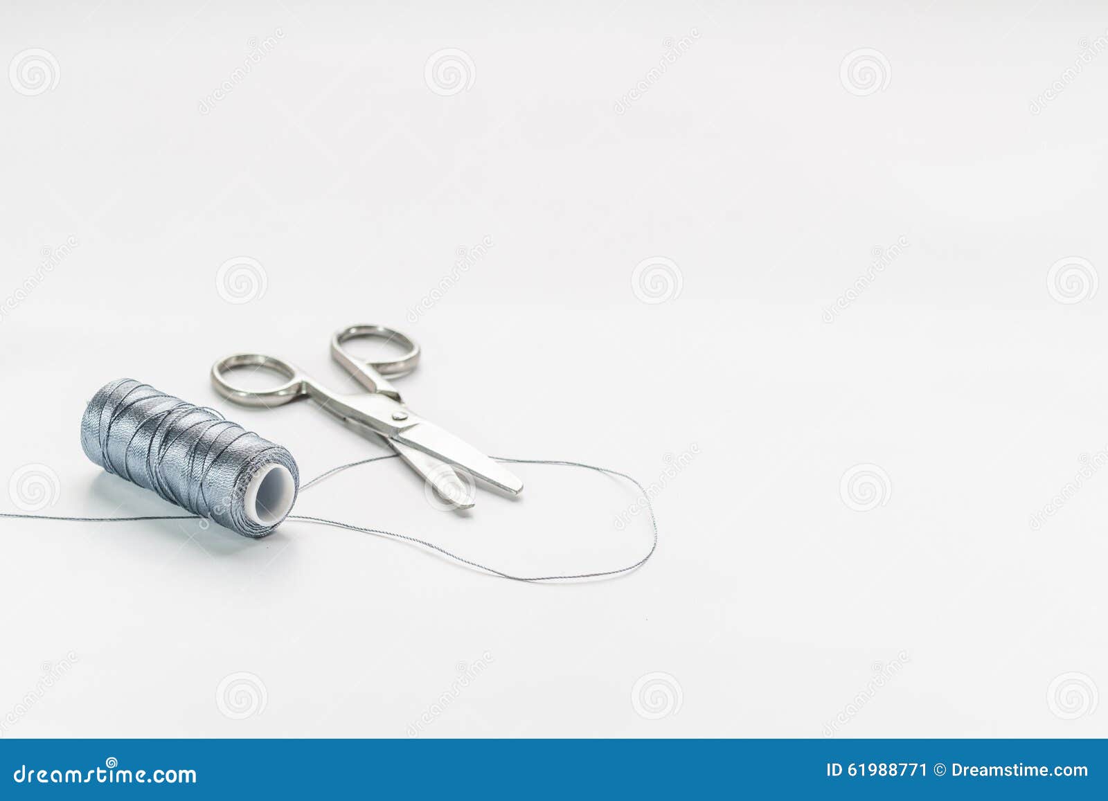 Scissors and thread stock image. Image of exact, scissors - 61988771