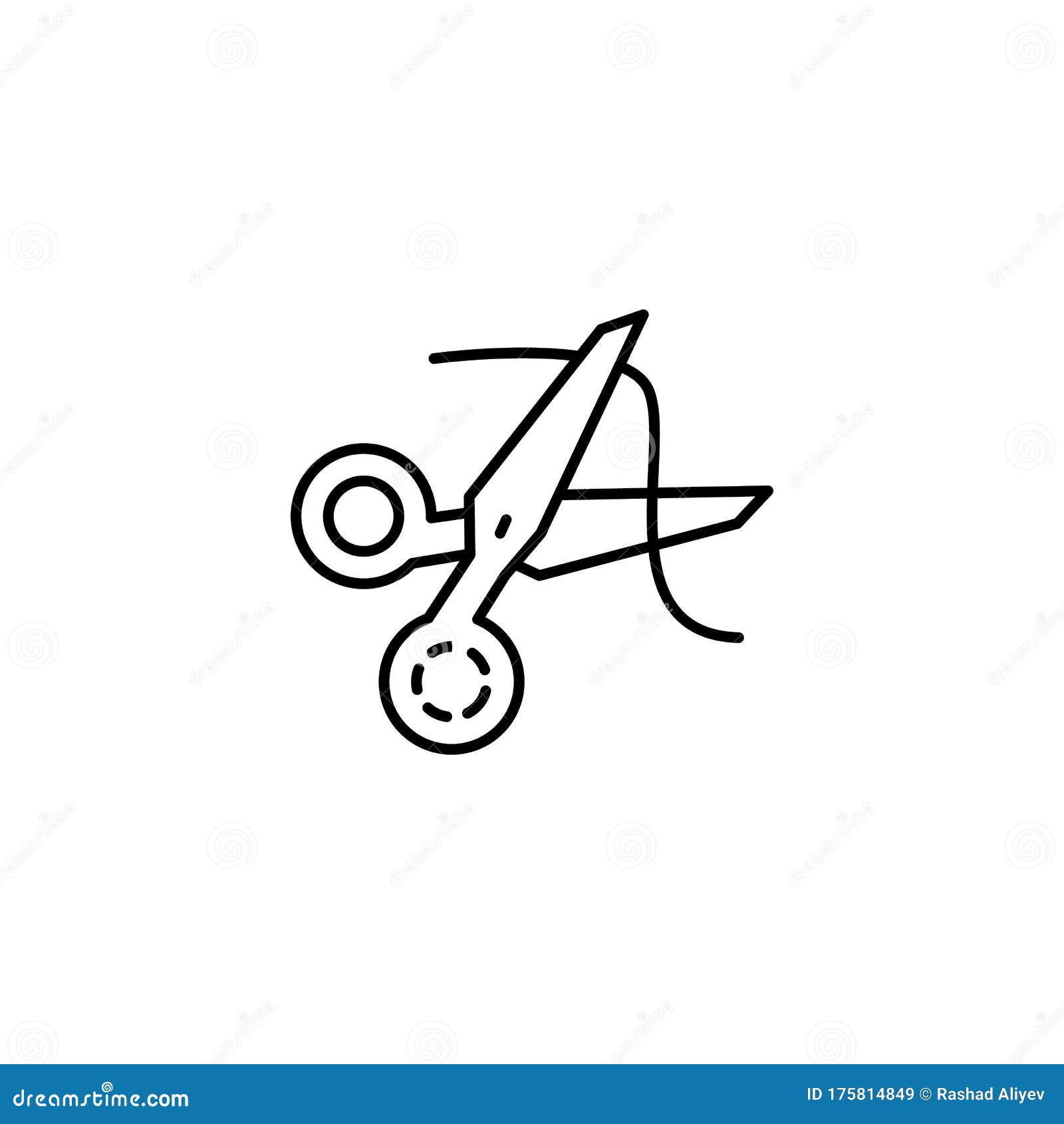 Scissors, Thread Icon. Simple Line, Outline Vector Elements of Tailor ...