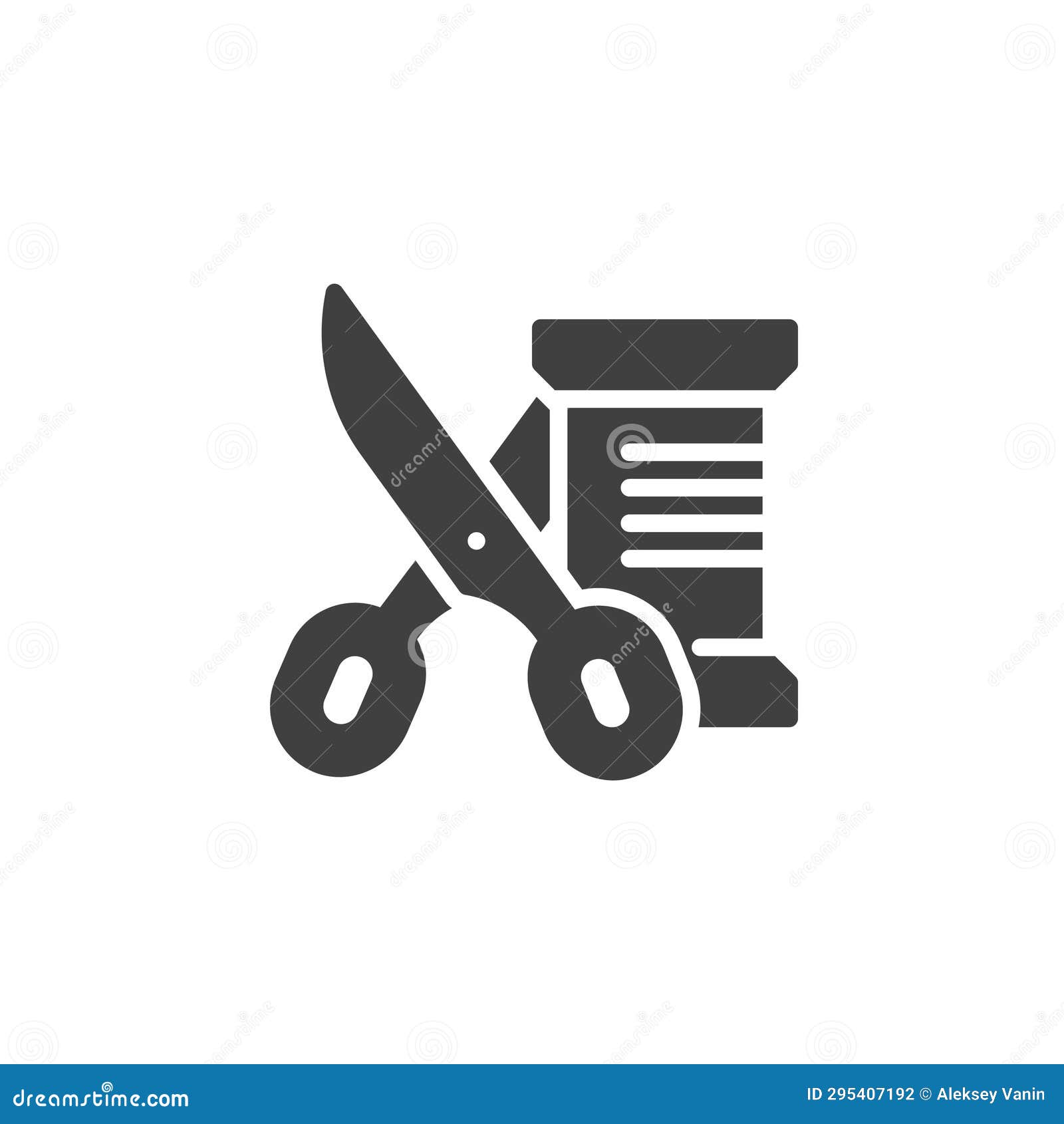 Scissors and Thread Vector Icon Stock Vector - Illustration of thread ...