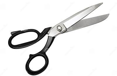 Scissors, (Top View) W/ Path Stock Image - Image of cutter, seamstress ...
