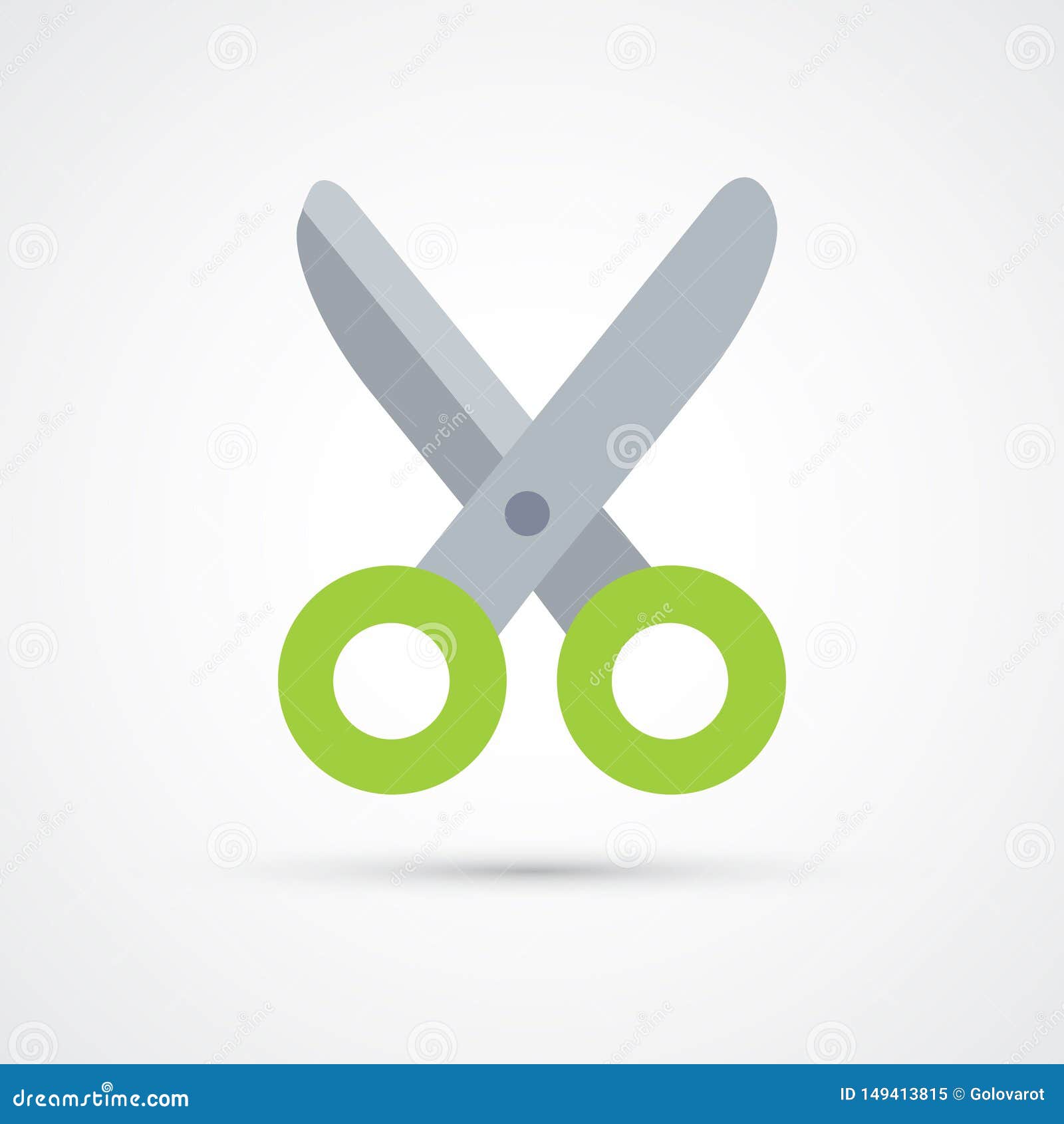 Colored Scissors Trendy Symbol. Vector Illustration Stock Illustration ...