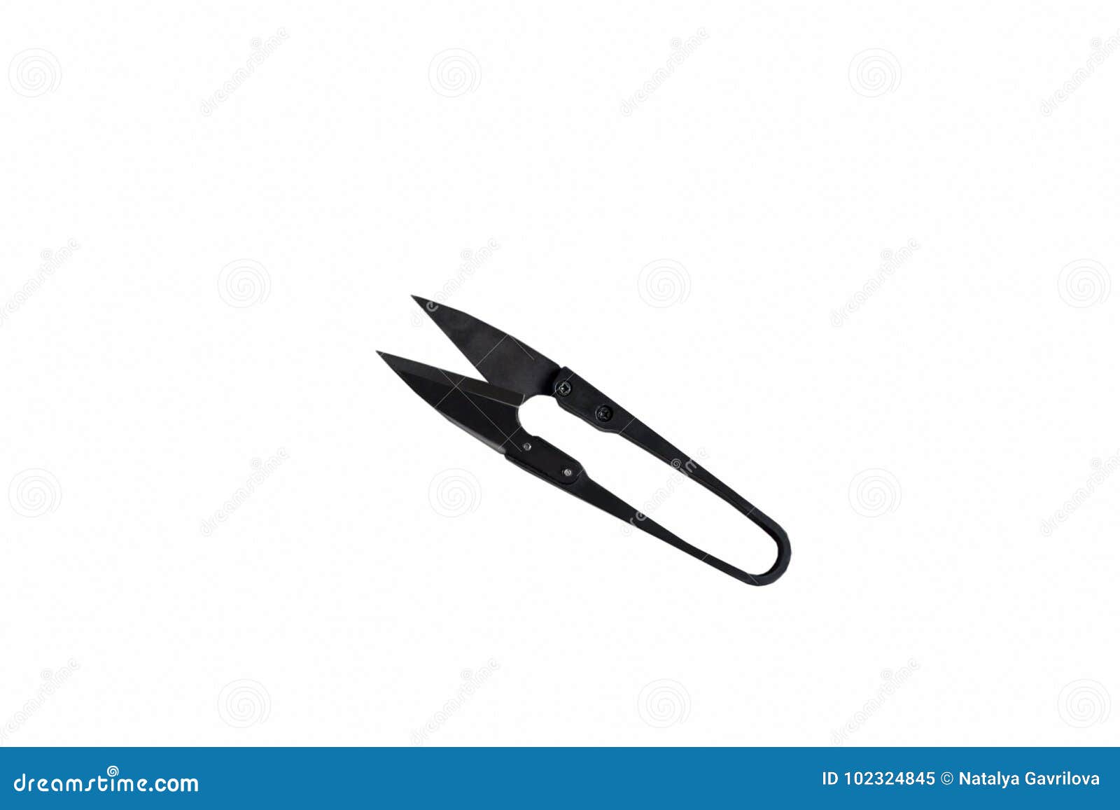 Scissors for Trimming Threads Stock Image - Image of sketch, ribbon ...