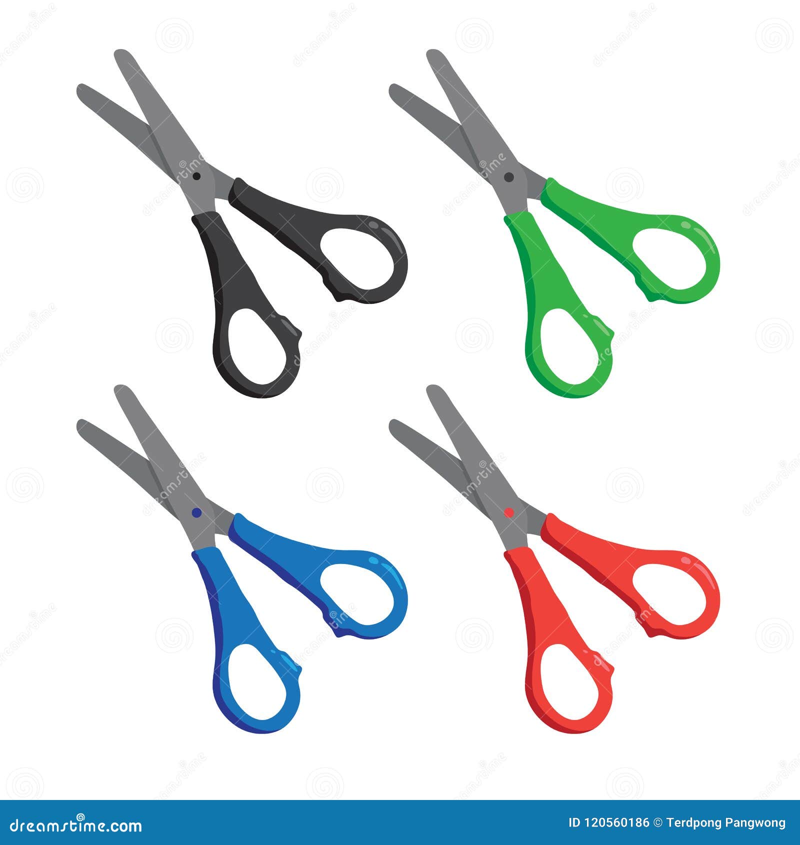 Scissors Vector Collection Design Stock Illustration - Illustration of ...