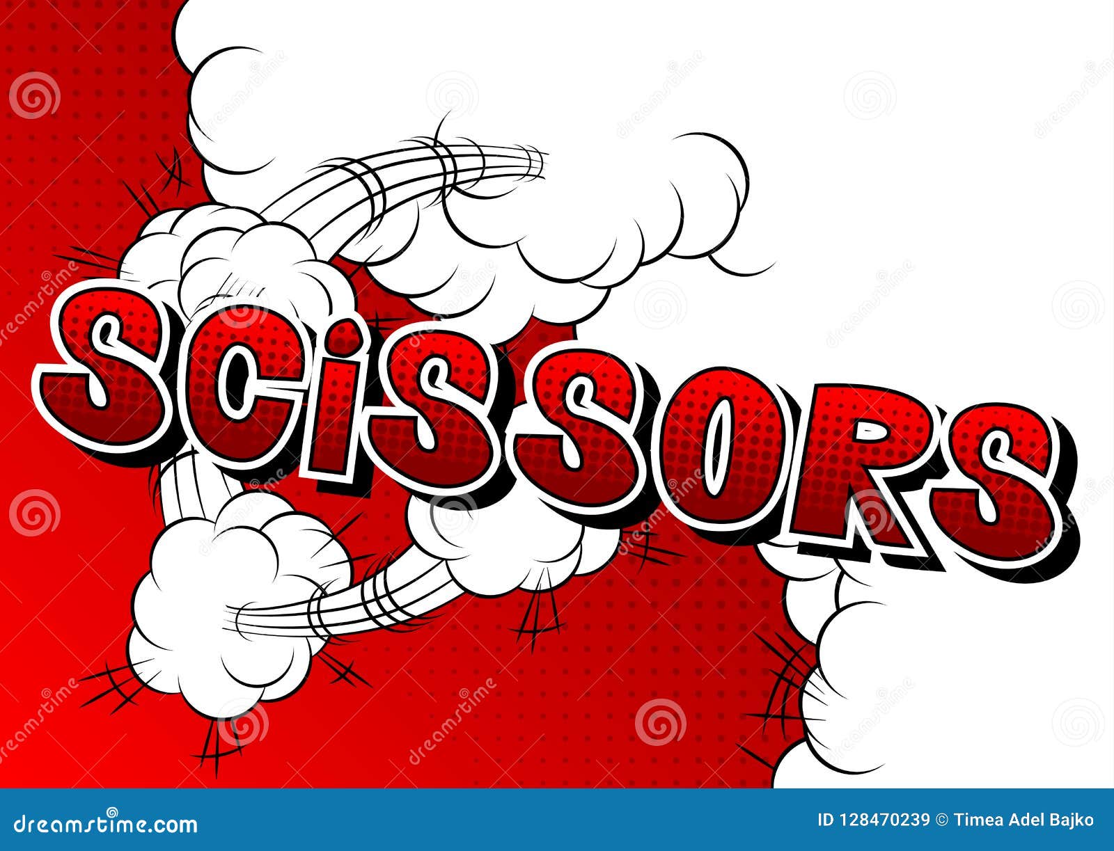 Scissors - Comic Book Style Word. Stock Illustration - Illustration of ...