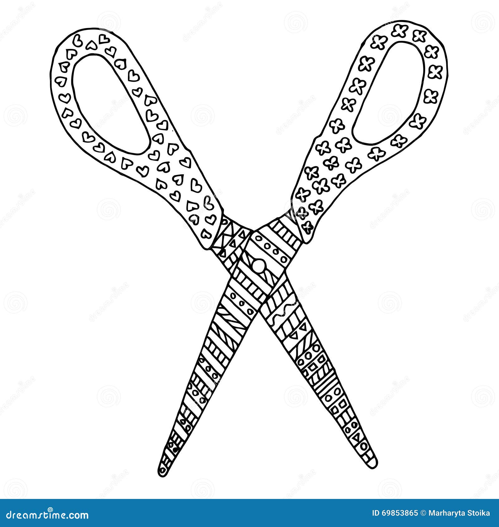 Gallery For Scissor Hatch Drawing Sketch Coloring Page