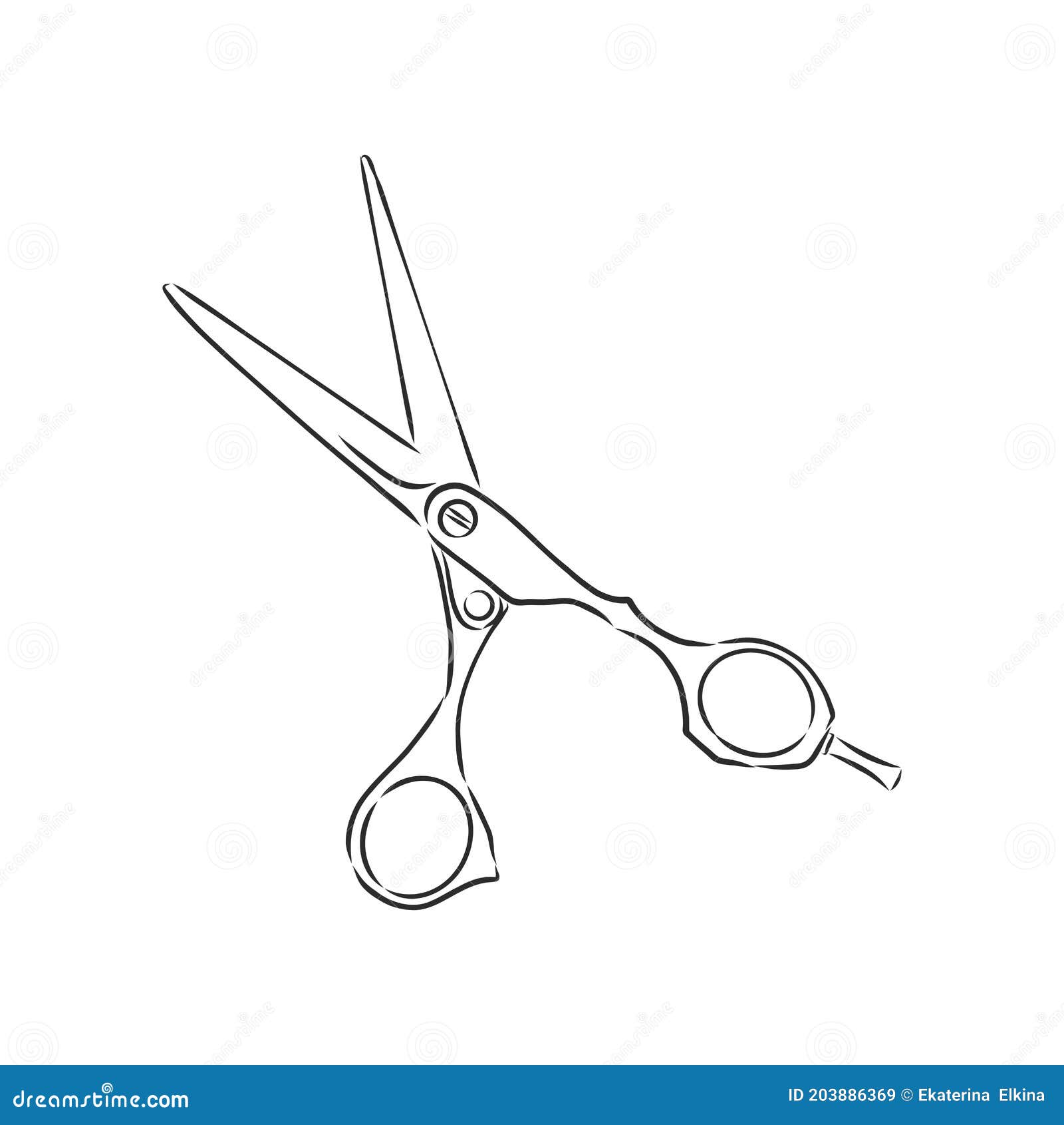 Scissors Vector Sketch Illustration. Doodle Style Scissors Illustration ...