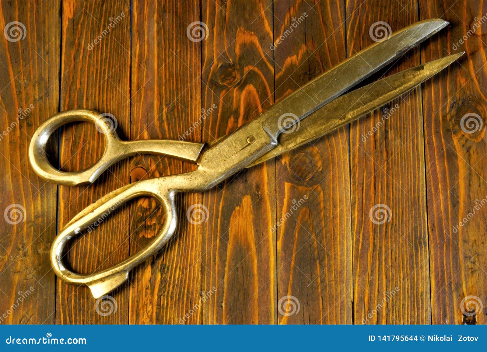 Scissors Vintage on Creative Wooden Background. Scissors are a Cutting ...