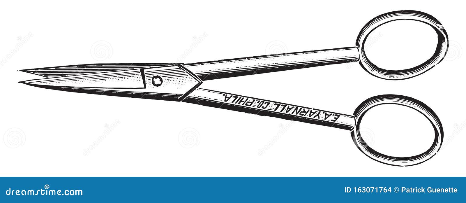 Scissors, Vintage Engraving Editorial Stock Image - Illustration of ...